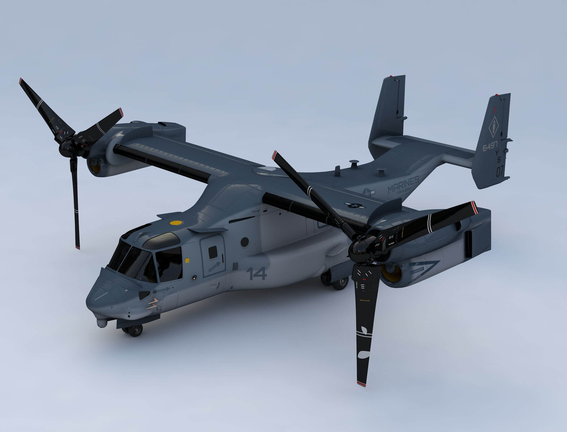 Bell Boeing V22 Osprey - 3D Model by 3dstudio
