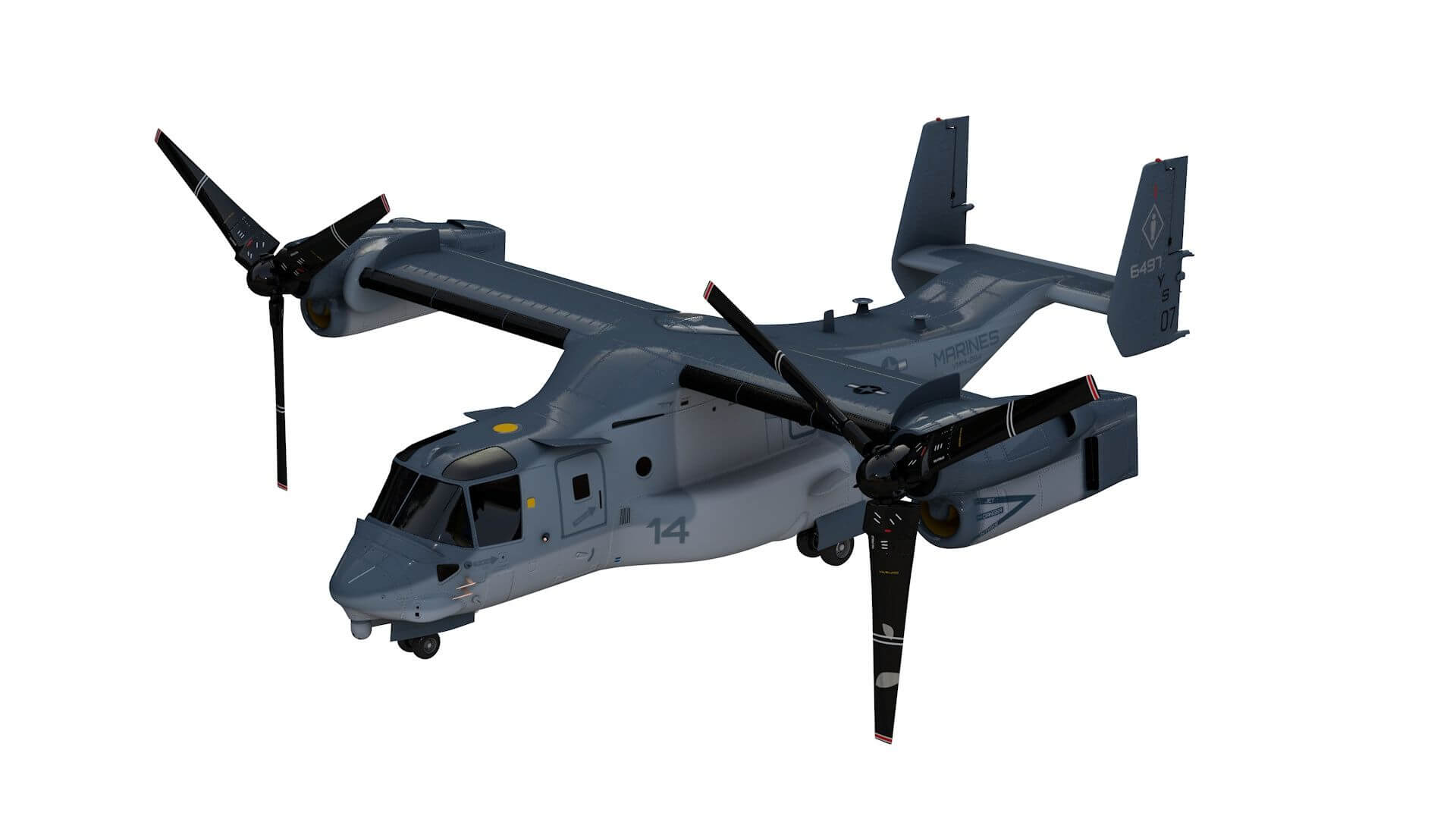 Bell Boeing V22 Osprey - 3D Model by 3dstudio