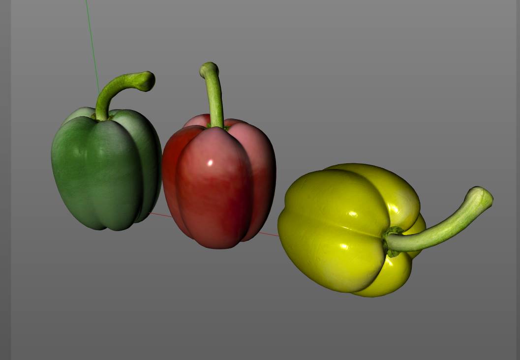 Bell Peppers - 3D Model by 3dstudio