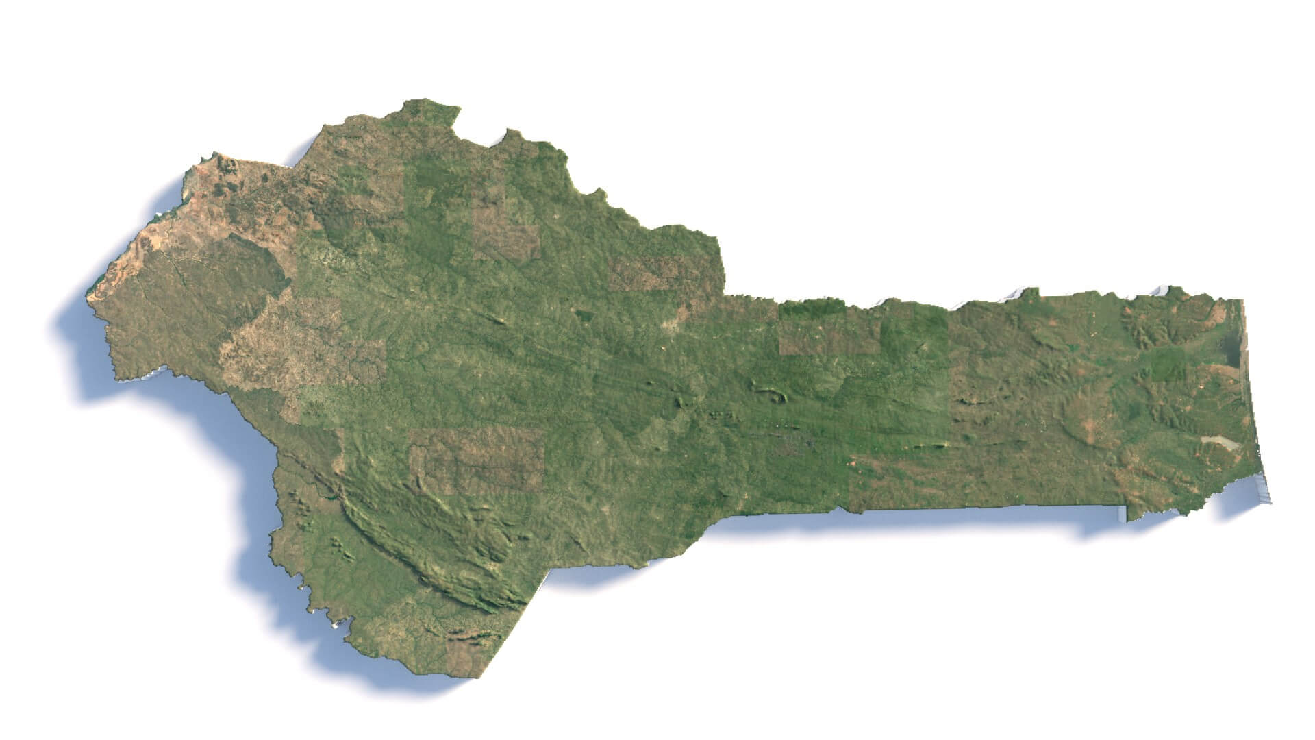 Benin Terrain Map - 3D Model by 3dstudio