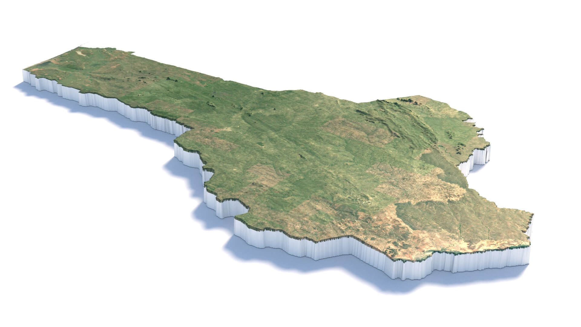 Benin Terrain Map - 3D Model by 3dstudio