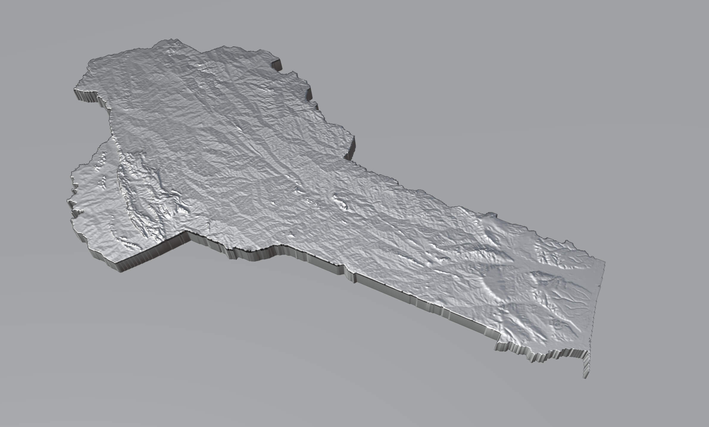 Benin Terrain Map - 3D Model by 3dstudio