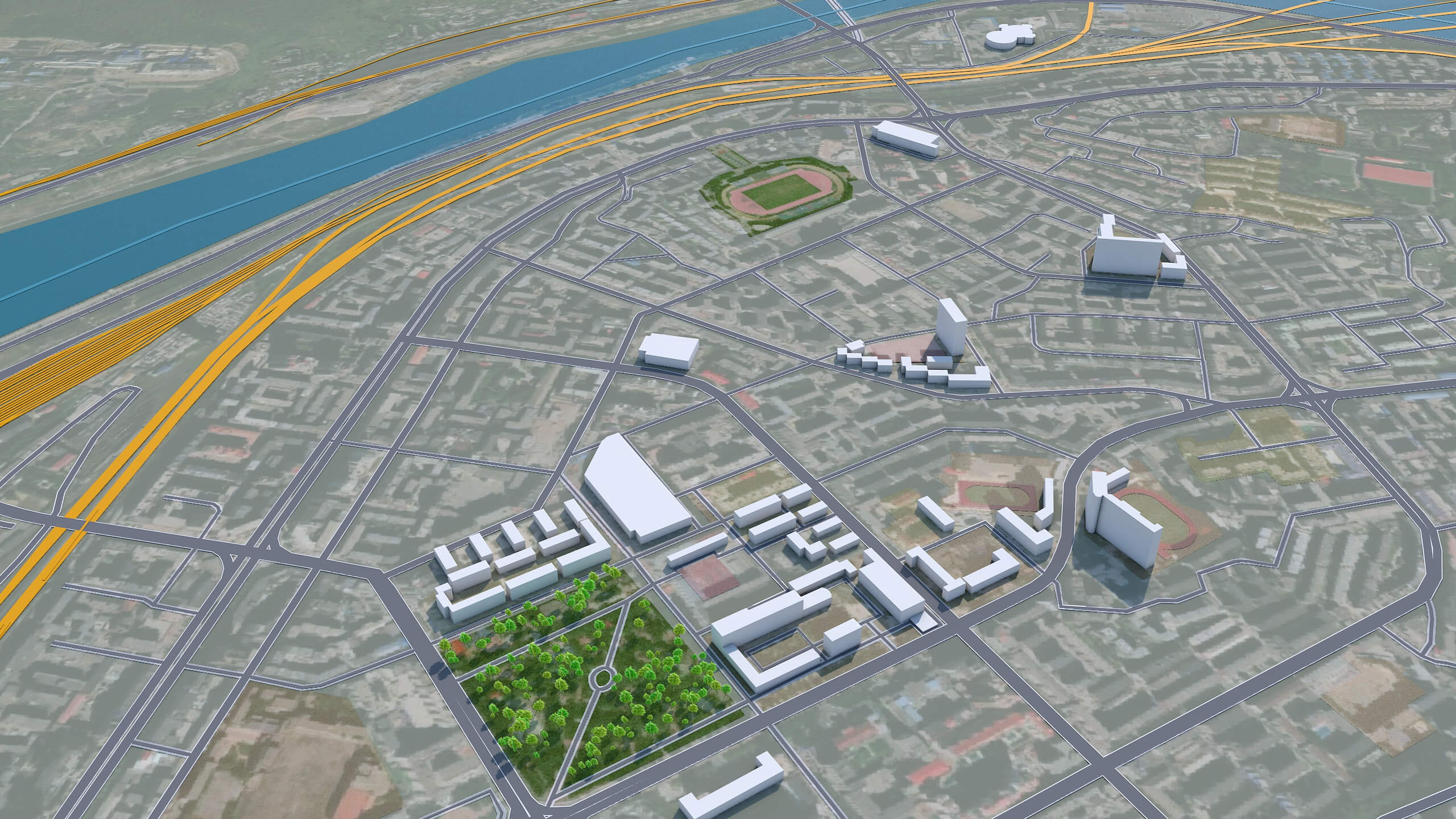 Benxi Liaoning City China 3D Model 30km by 3dstudio