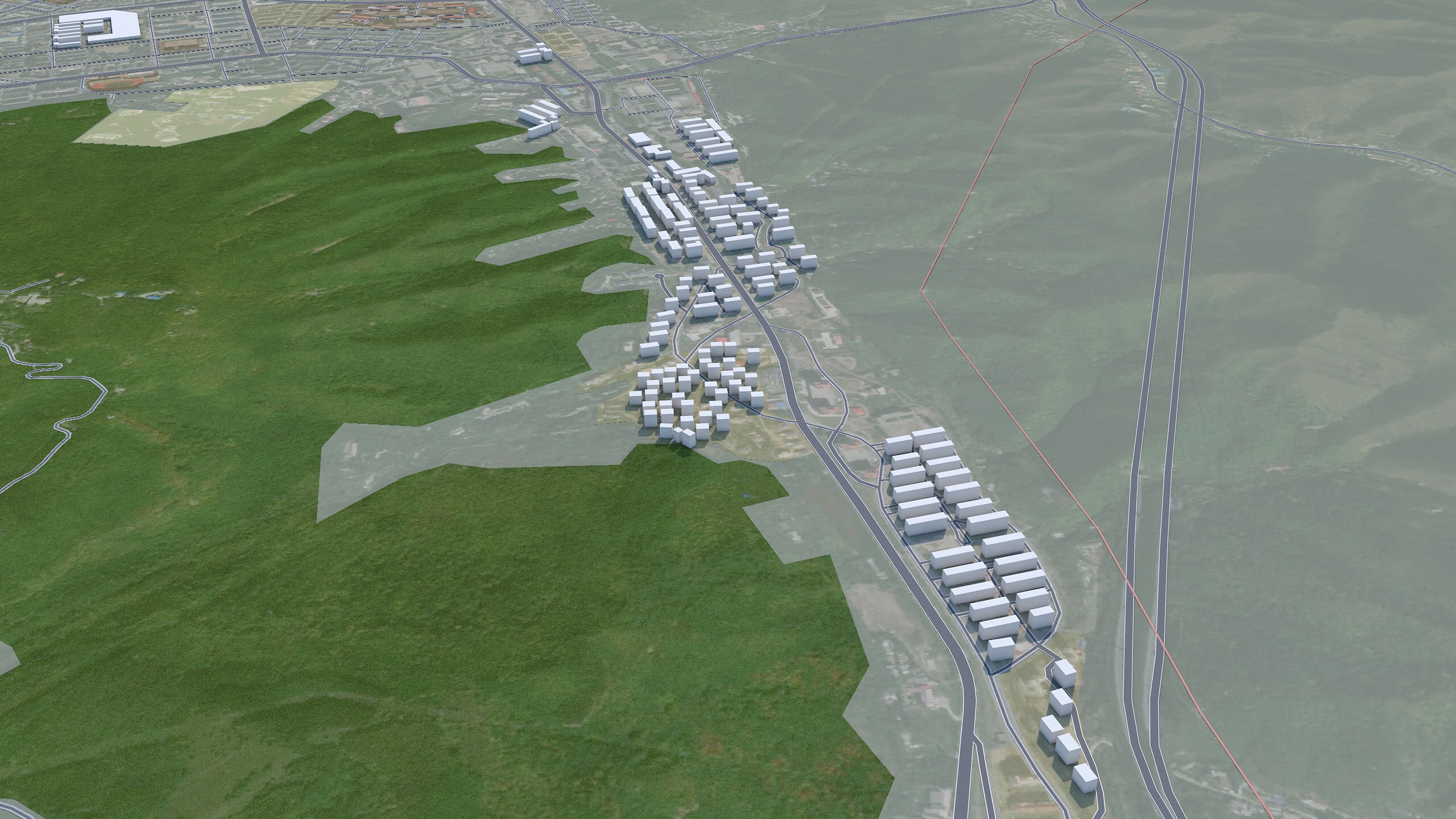 Benxi Liaoning City China 3D Model 30km by 3dstudio