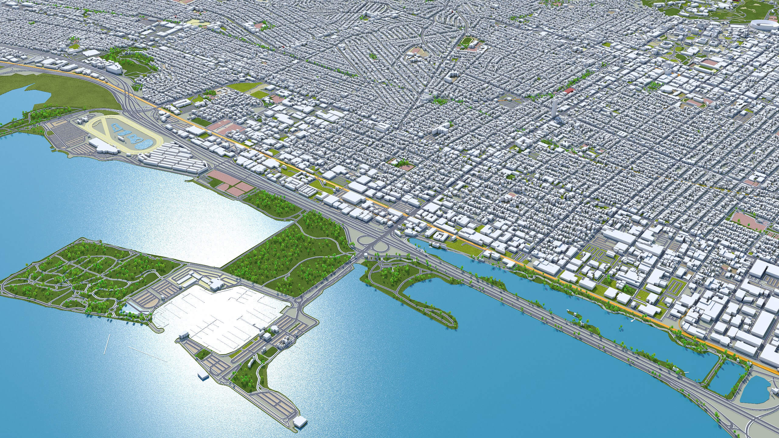 Berkeley City California 30km - 3D Model by 3dstudio