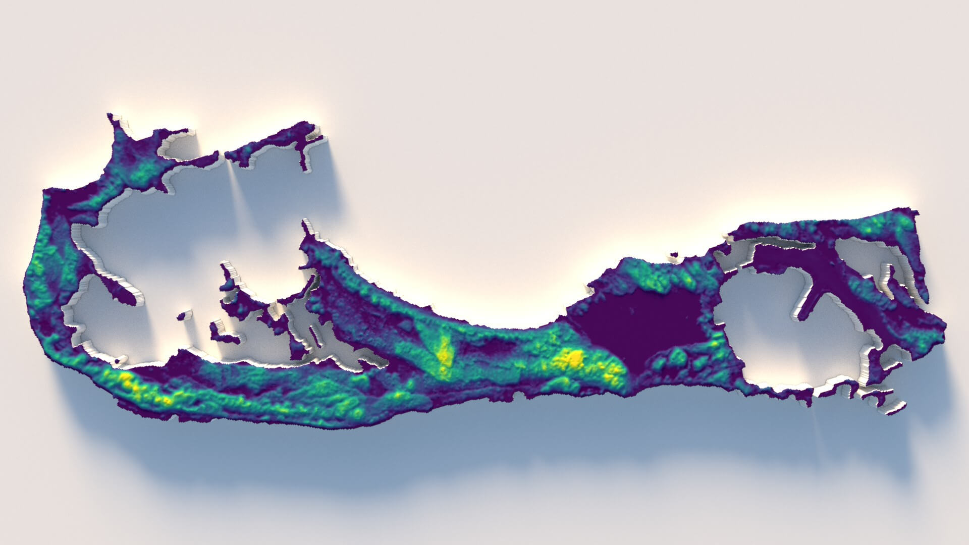 Bermuda Terrain Map - 3D Model by 3dstudio