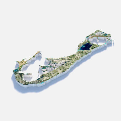 Bermuda Terrain Map - 3D Model by 3dstudio