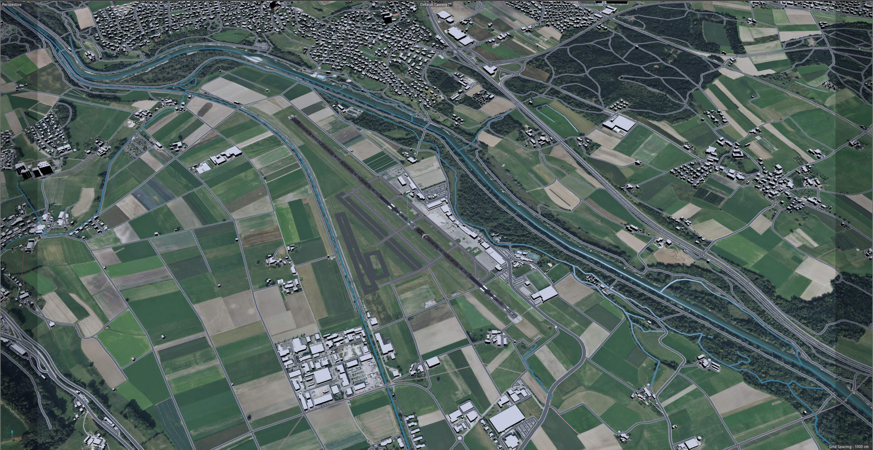 Bern Airport 3D Model 10km by 3dstudio