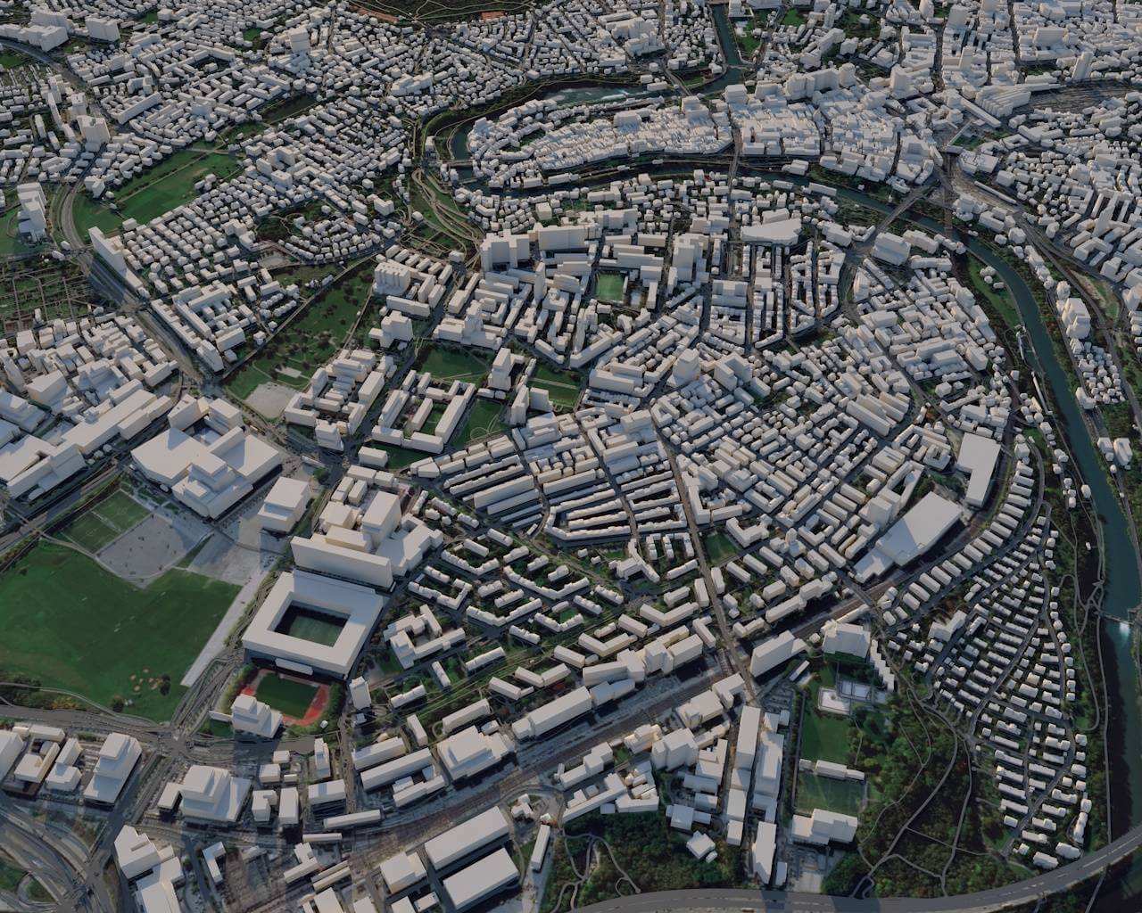 Bern Switzerland - 3D Model by 3dstudio