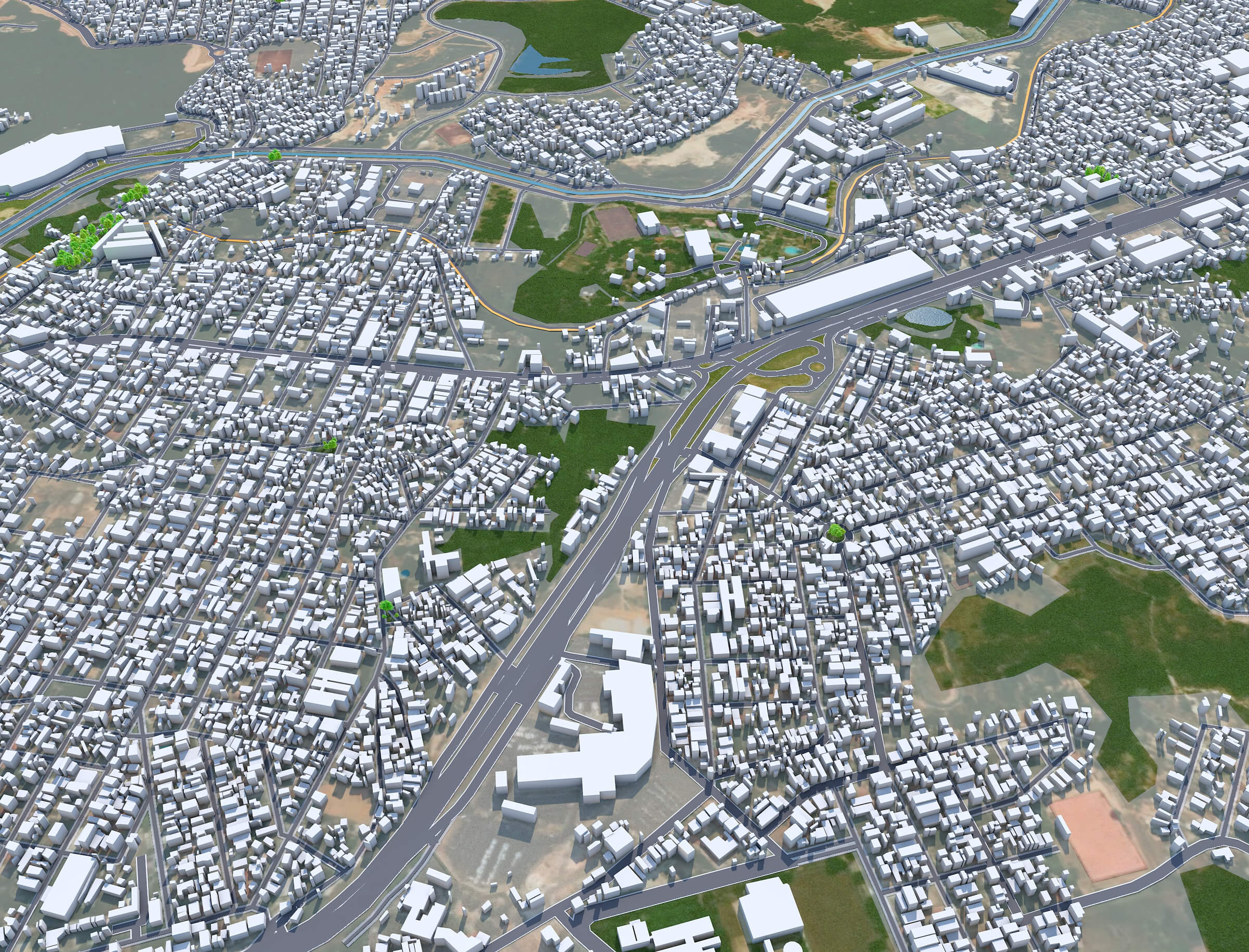 Betim City Brazil 3D Model 30km by 3dstudio