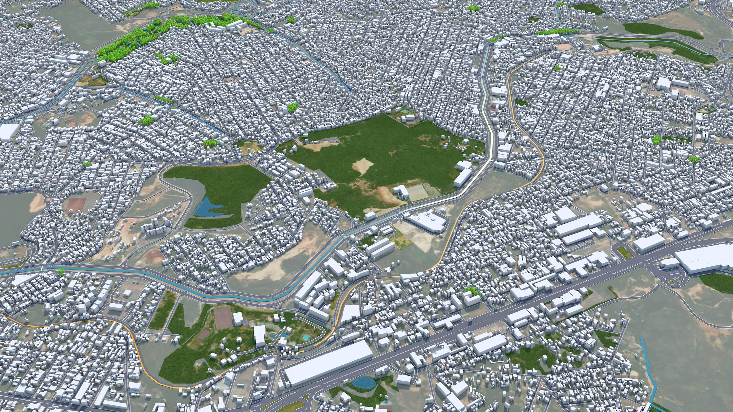 Betim City Brazil 3D Model 30km by 3dstudio