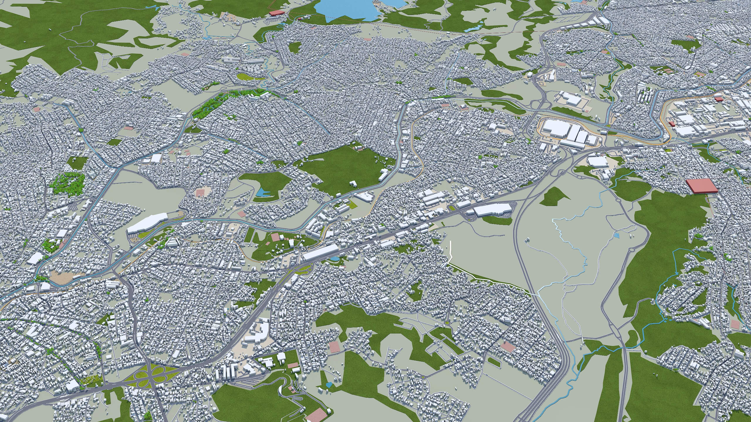 Betim City Brazil 3D Model 30km by 3dstudio