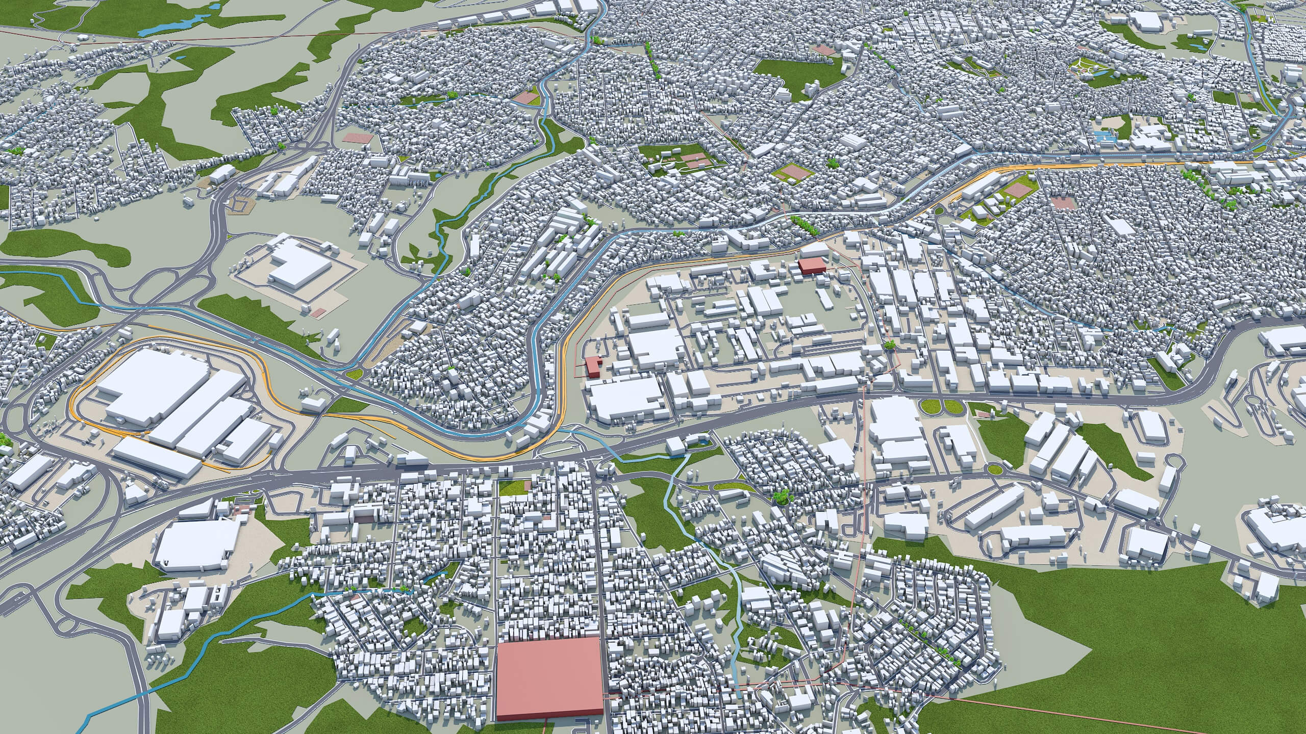 Betim City Brazil 3D Model 30km by 3dstudio