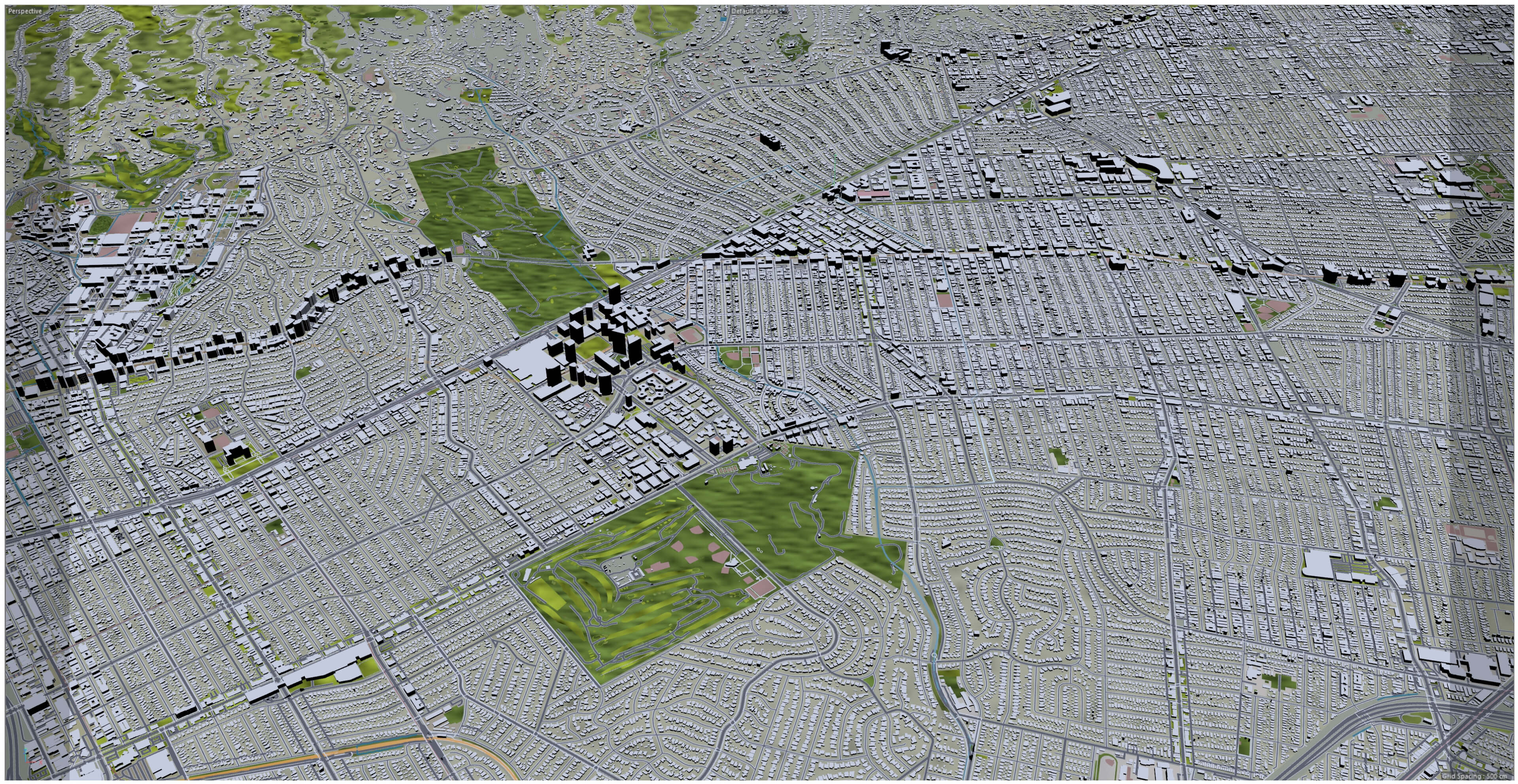 Beverley Hills City California USA 3D Model 15km by 3dstudio