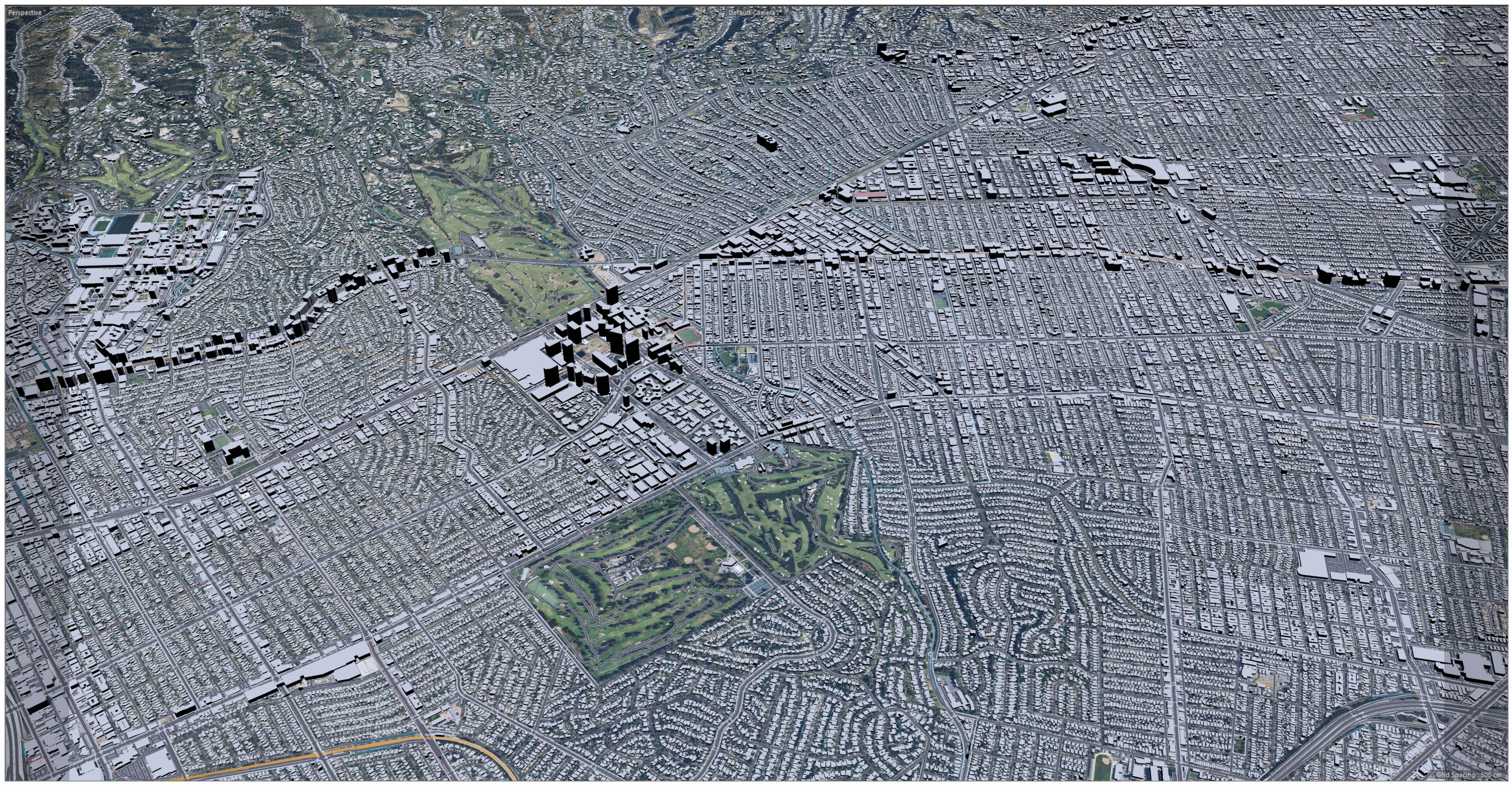 Beverley Hills City California USA 3D Model 15km by 3dstudio