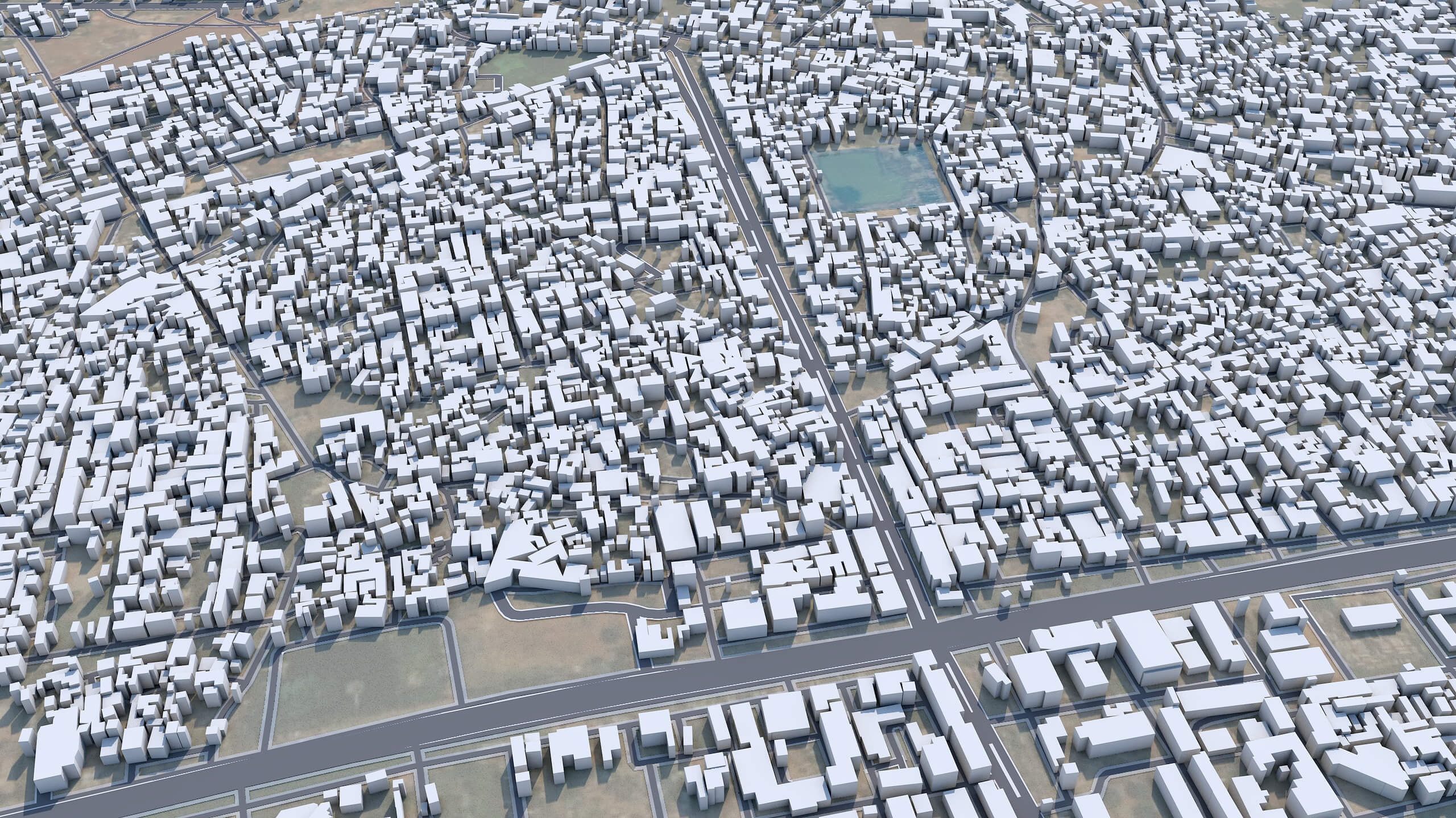 Bhilai Durg City Chhattisgarh 3D Model 30km by 3dstudio