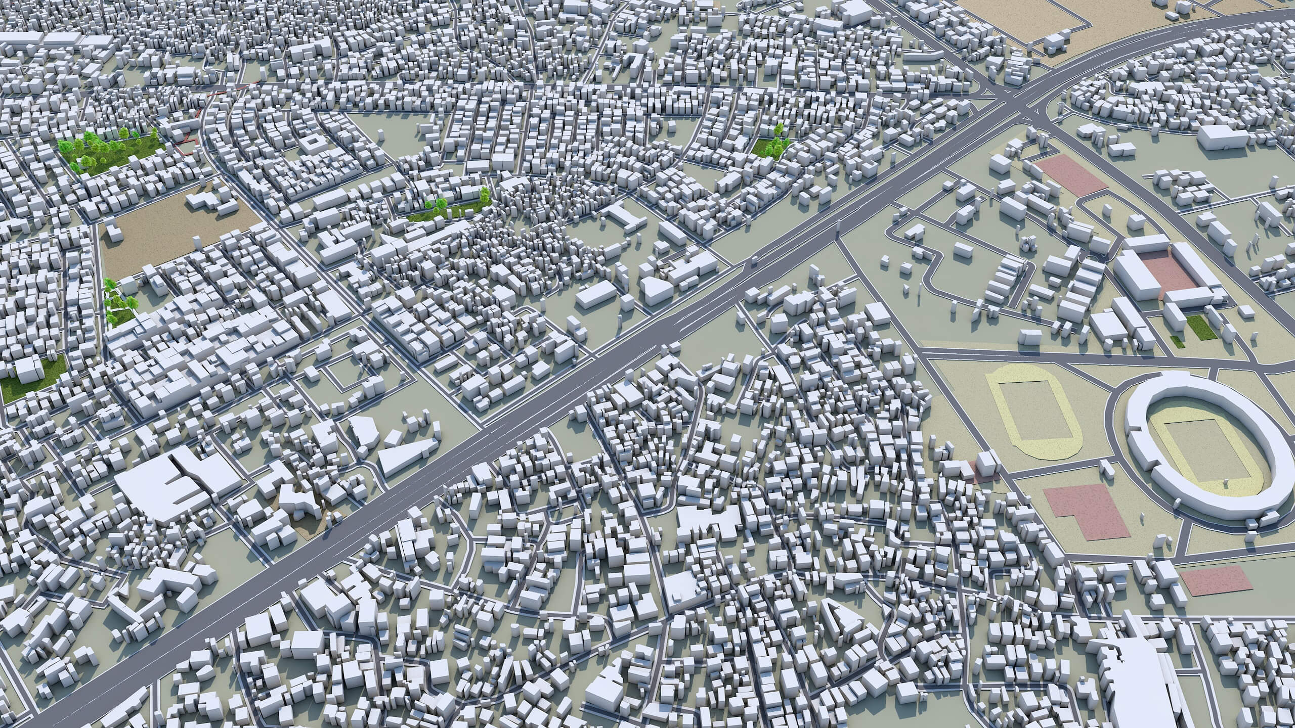 Bhubaneswar City Odisha India 3D Model 20km by 3dstudio