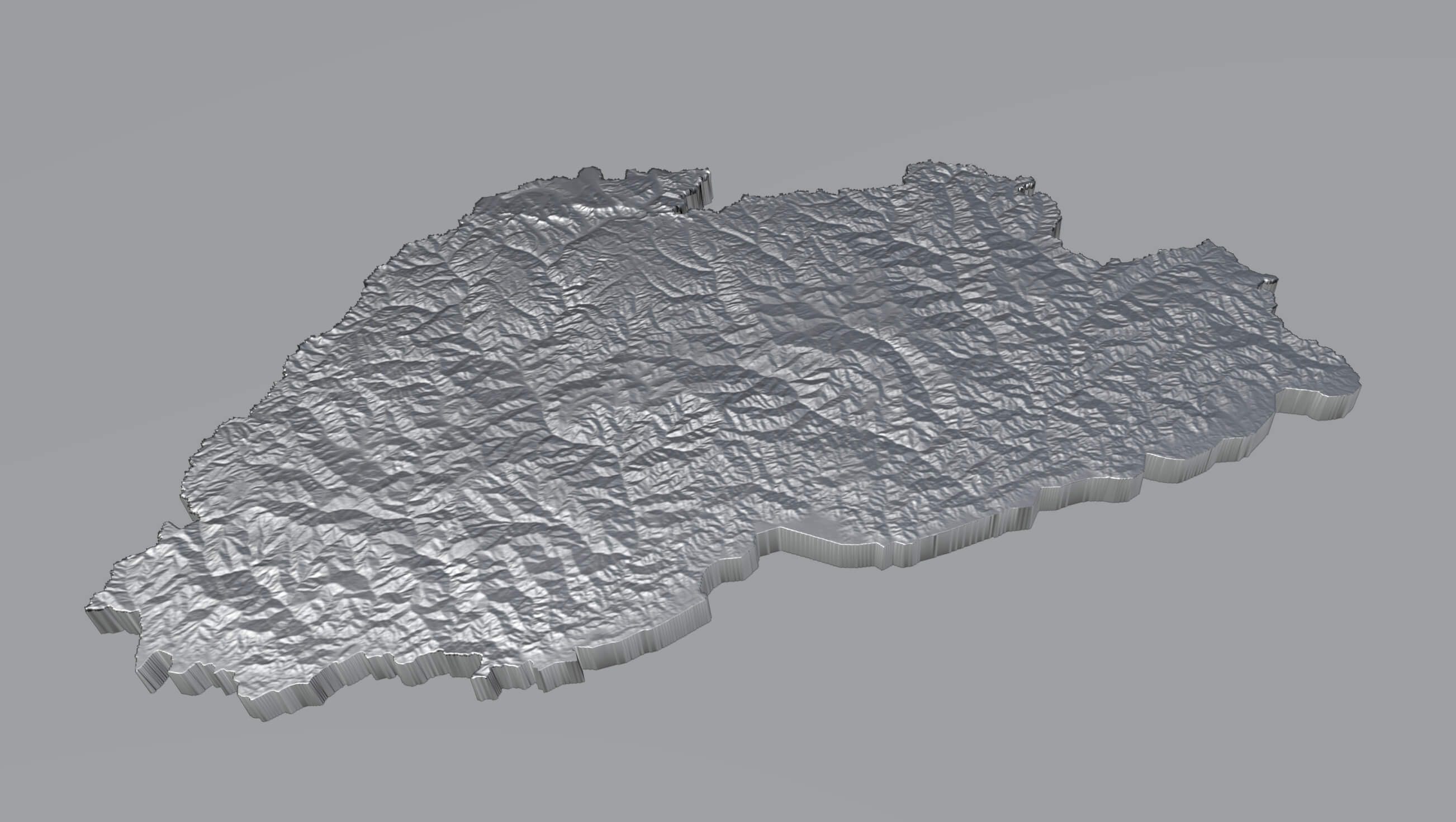 Bhutan Terrain Map - 3D Model by 3dstudio