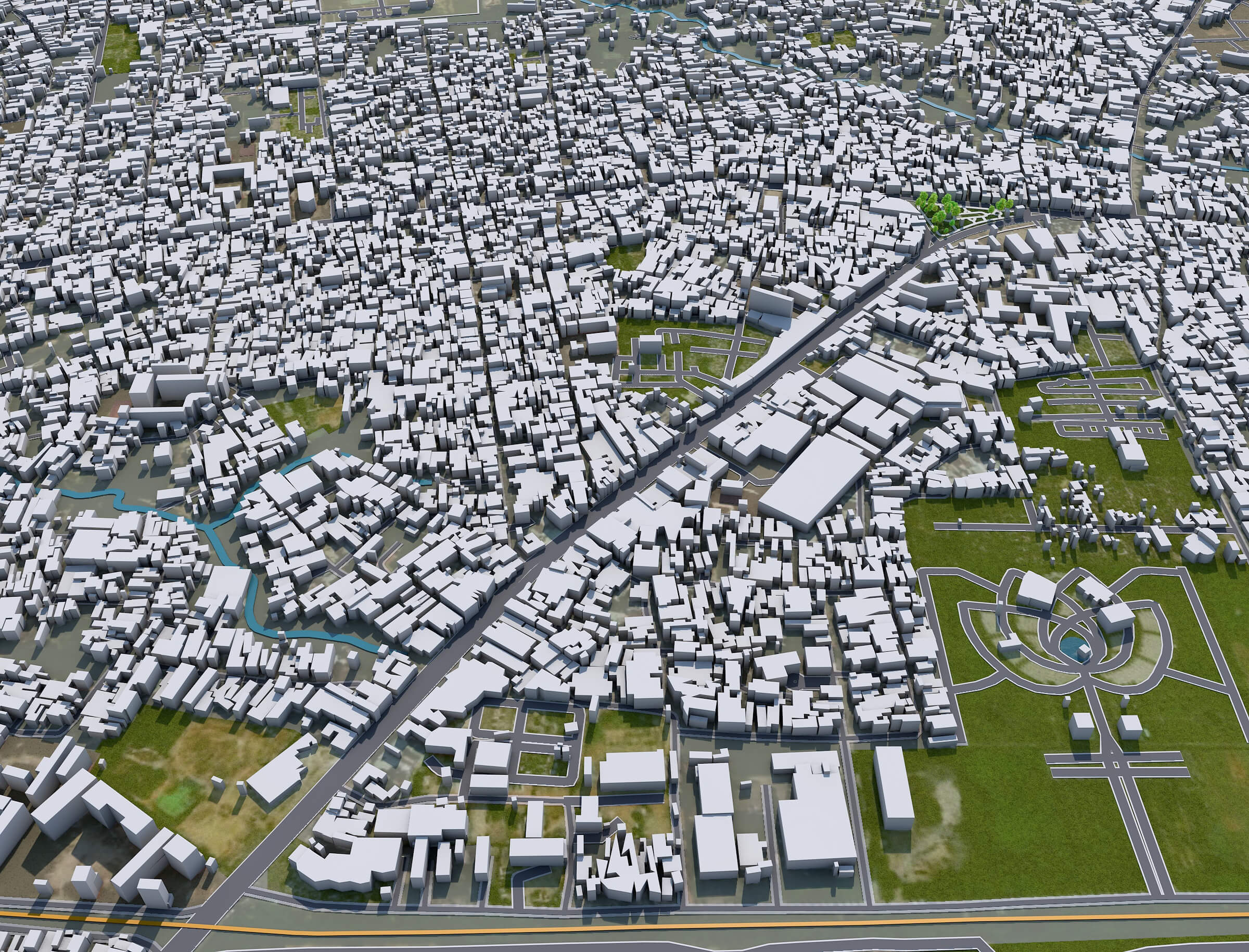 Bien Hoa Dong Nai City Vietnam 3D Model 25km by 3dstudio