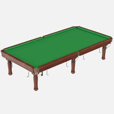 Billiards Pool Table Green - 3D Model by 3dstudio