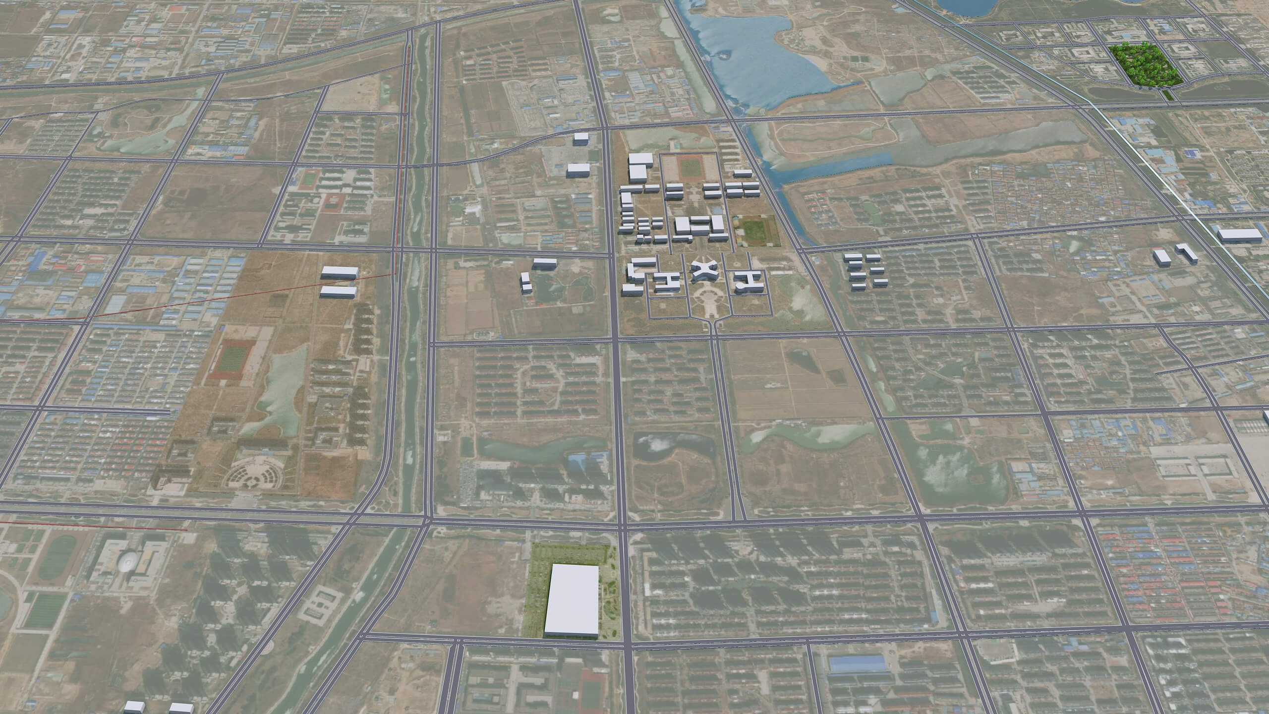 Binzhou City Shandong China 3D Model 30km by 3dstudio