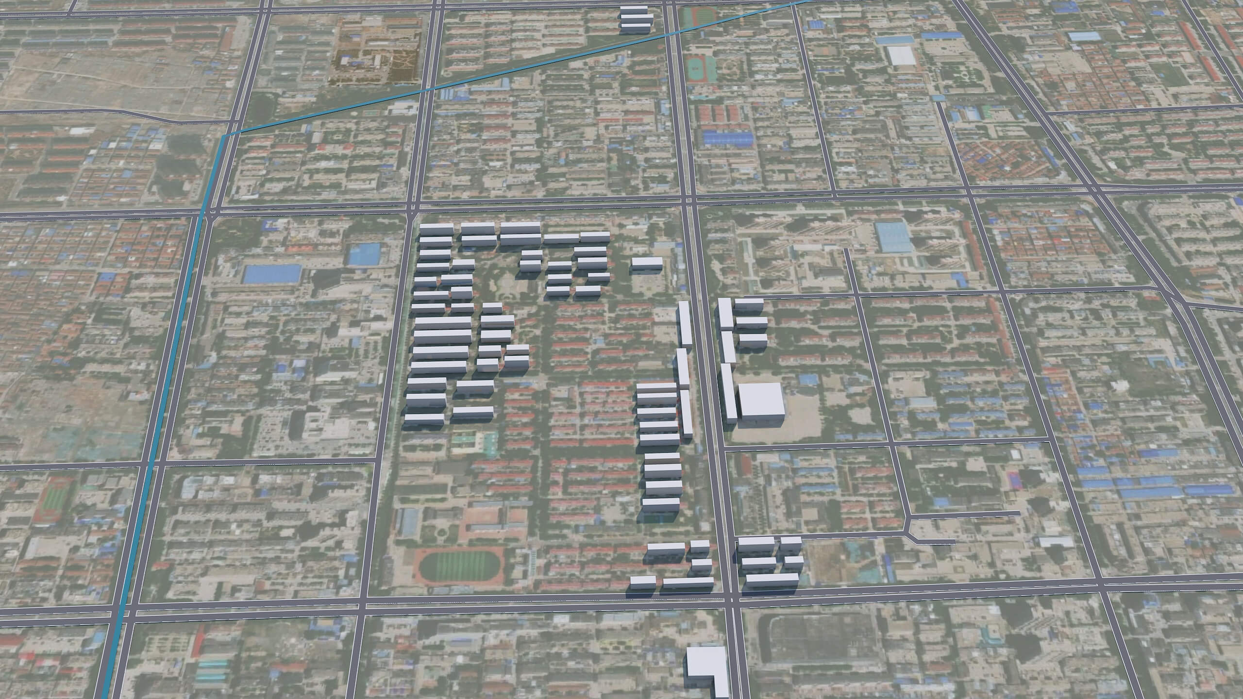 Binzhou City Shandong China 3D Model 30km by 3dstudio