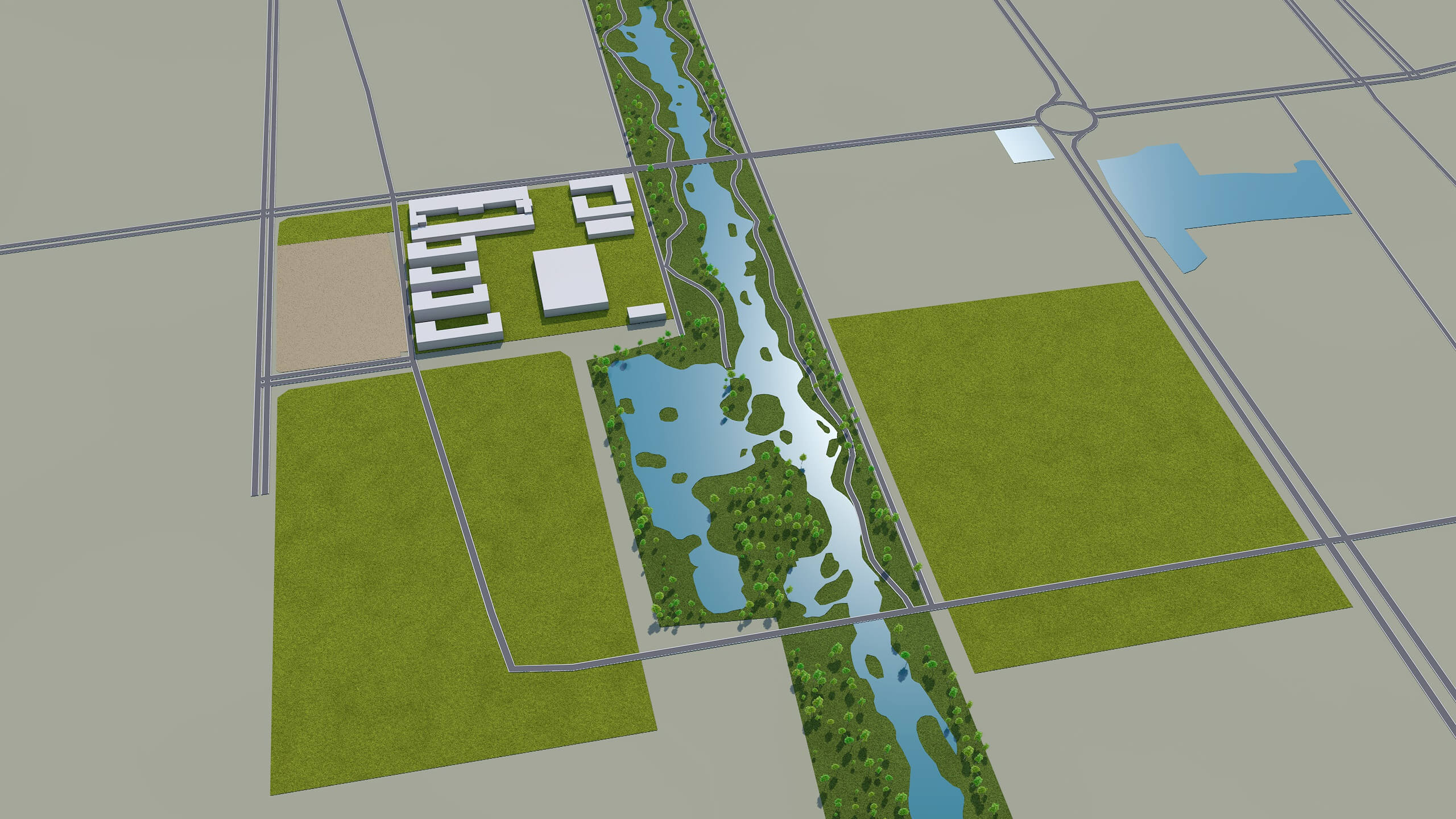 Binzhou City Shandong China 3D Model 30km by 3dstudio