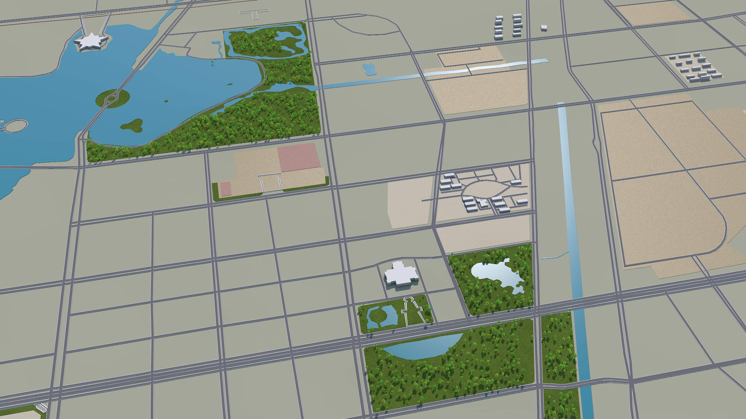 Binzhou City Shandong China 3D Model 30km by 3dstudio