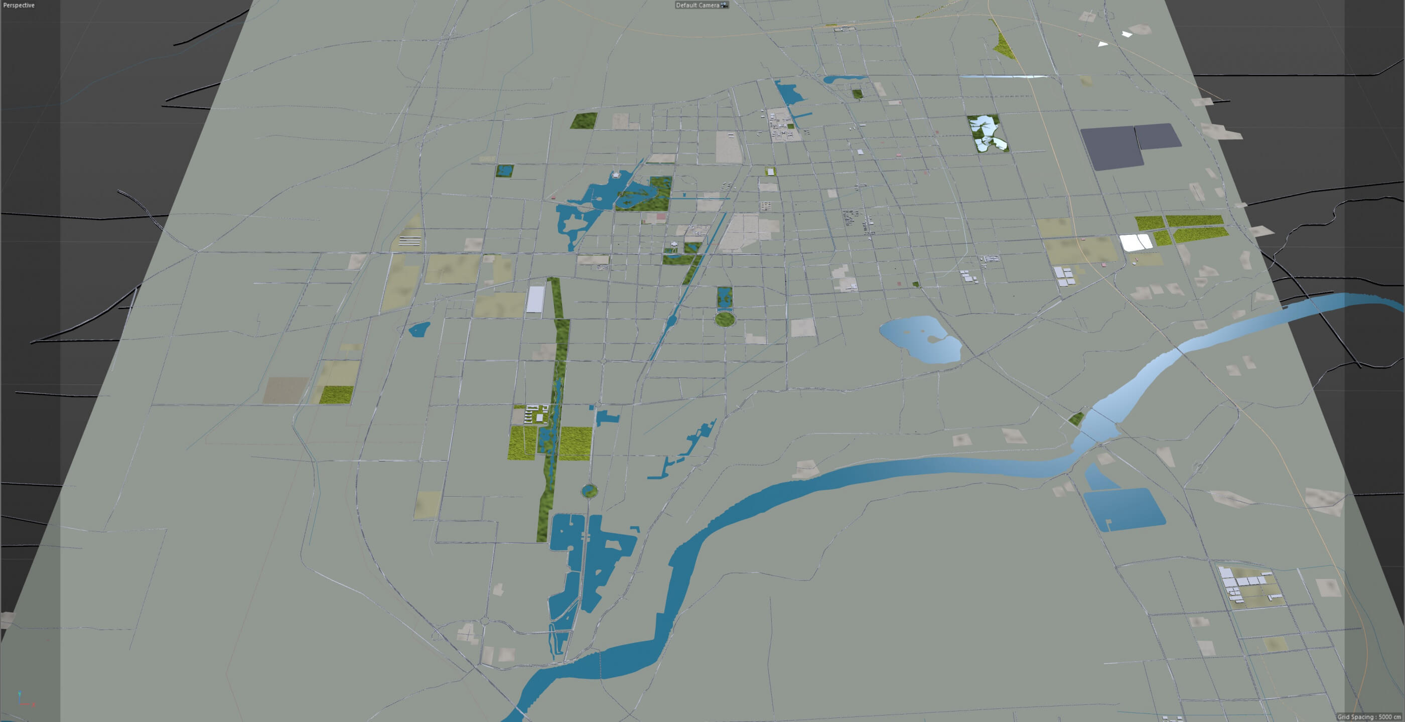 Binzhou City Shandong China 3D Model 30km by 3dstudio