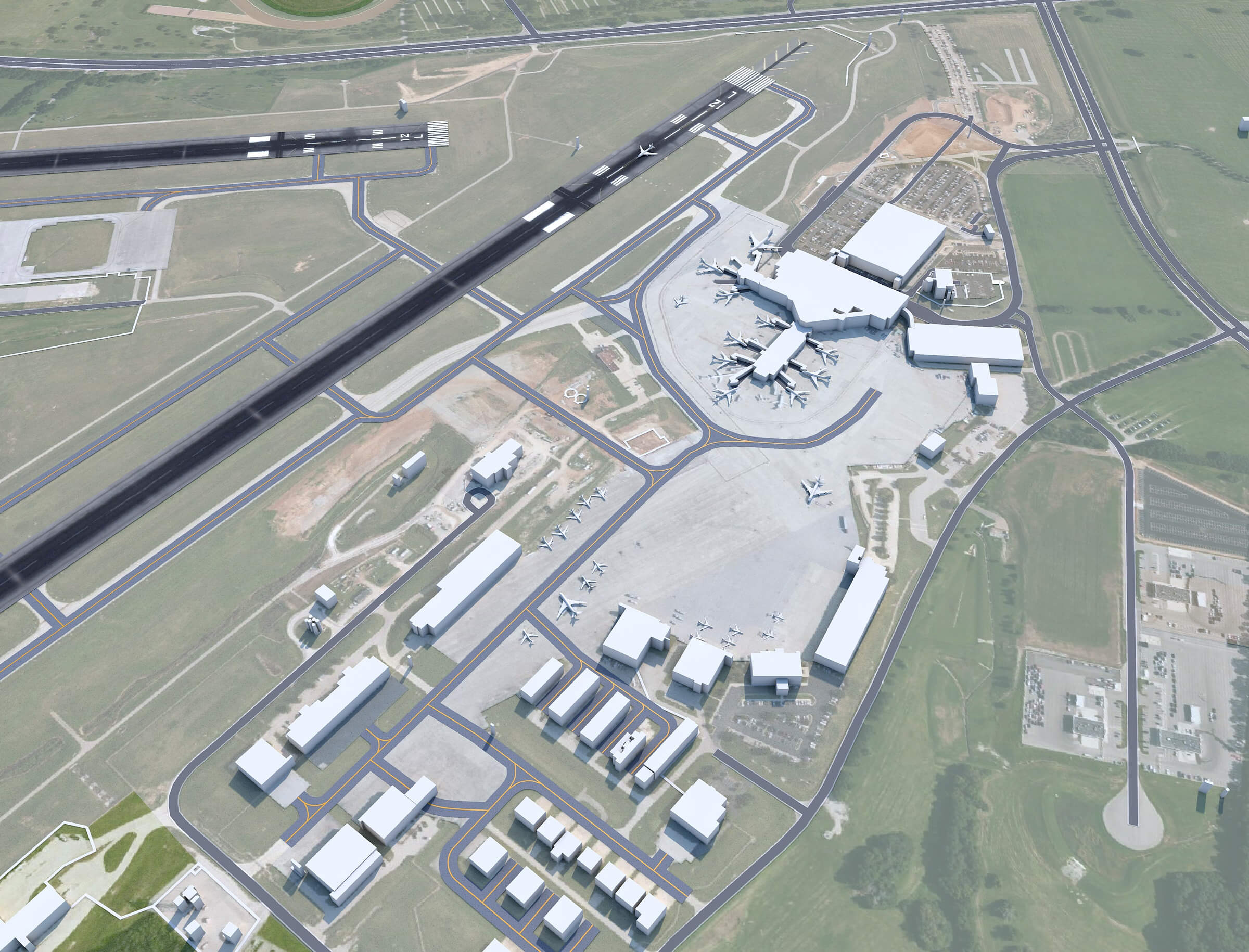 Blue Grass Airport Lexington - 3D Model by 3dstudio