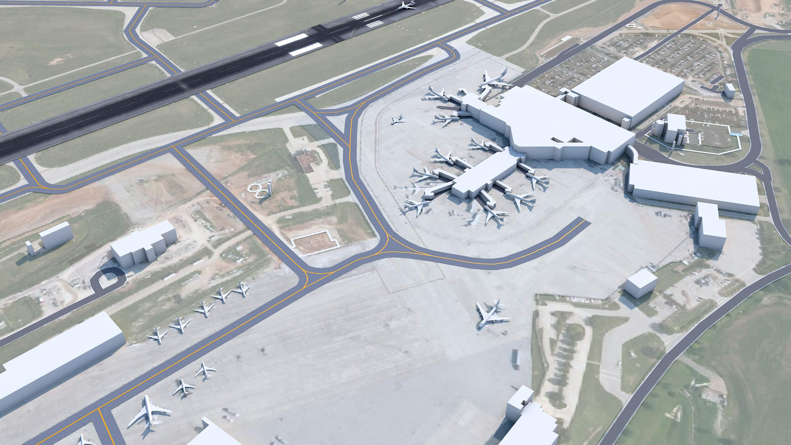 Blue Grass Airport Lexington - 3D Model by 3dstudio
