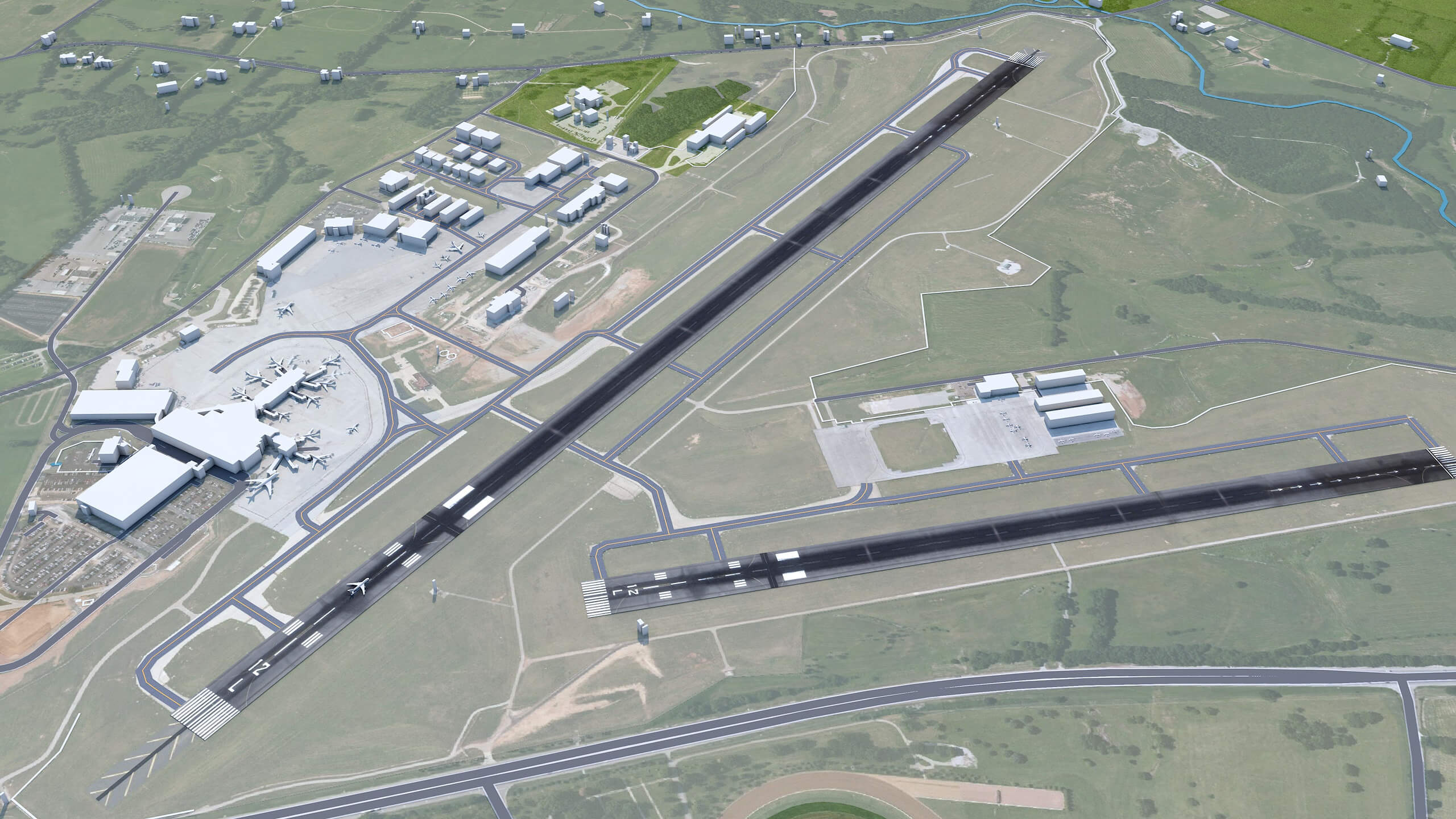 Blue Grass Airport Lexington - 3D Model by 3dstudio