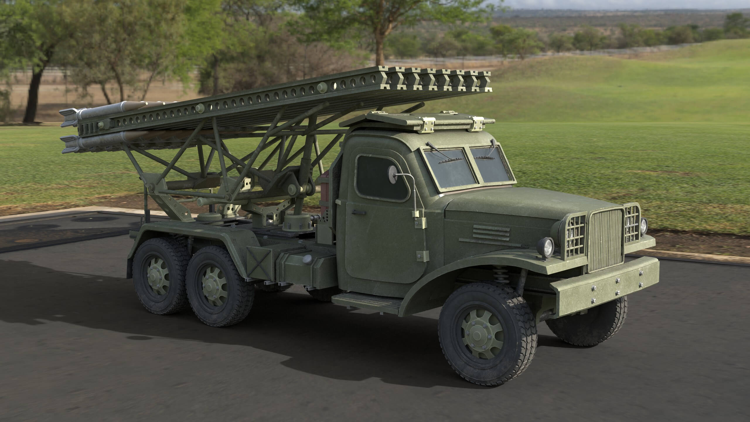 BM 13 Katyusha Rocket Launcher - 3D Model by 3dstudio