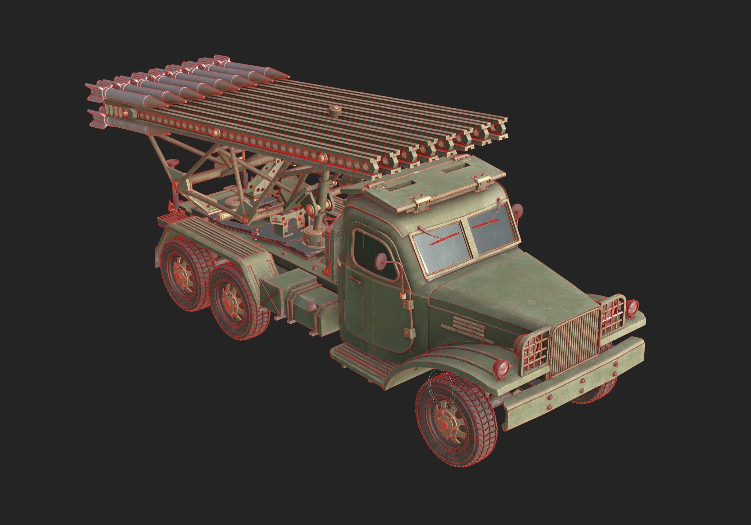 BM 13 Katyusha Rocket Launcher - 3D Model by 3dstudio