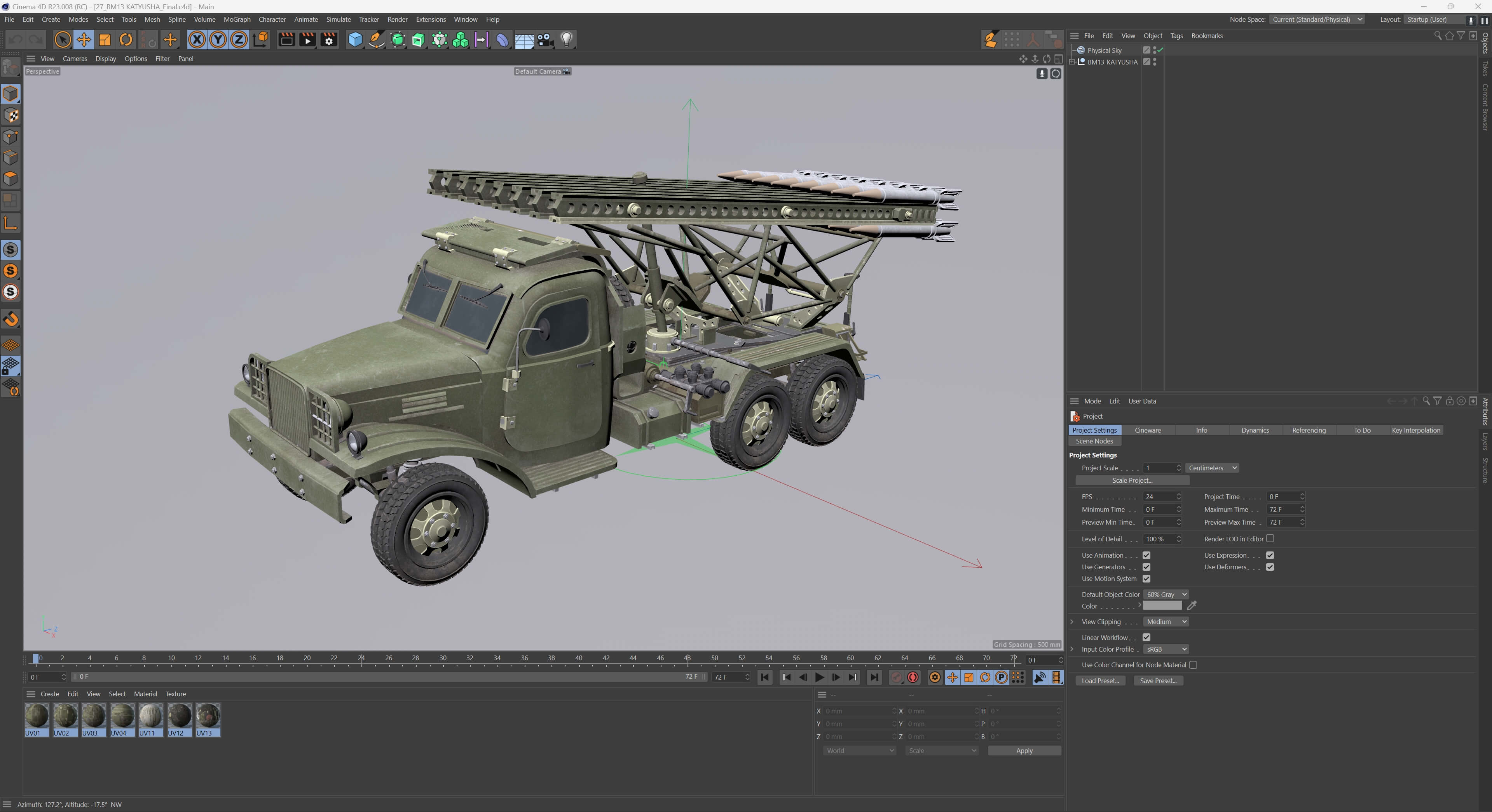 BM 13 Katyusha Rocket Launcher 3D Model by 3dstudio