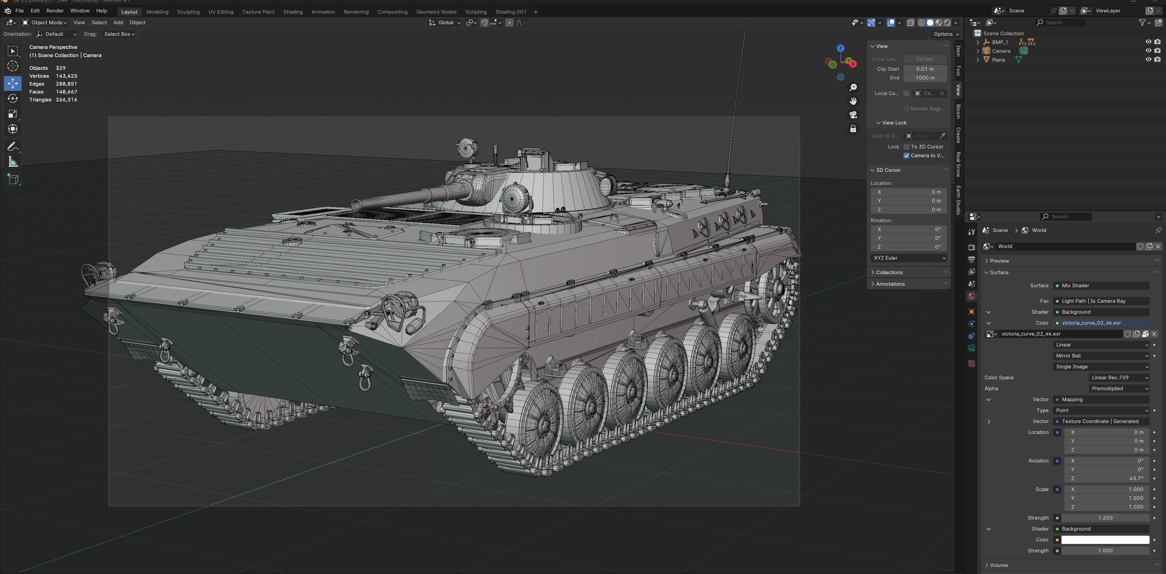 BMP 1 Infantry Fighting Vehicle - 3D Model by 3dstudio