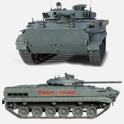 BMP 3 Tank Infantry Fighting Vehicle - 3D Model by 3dstudio