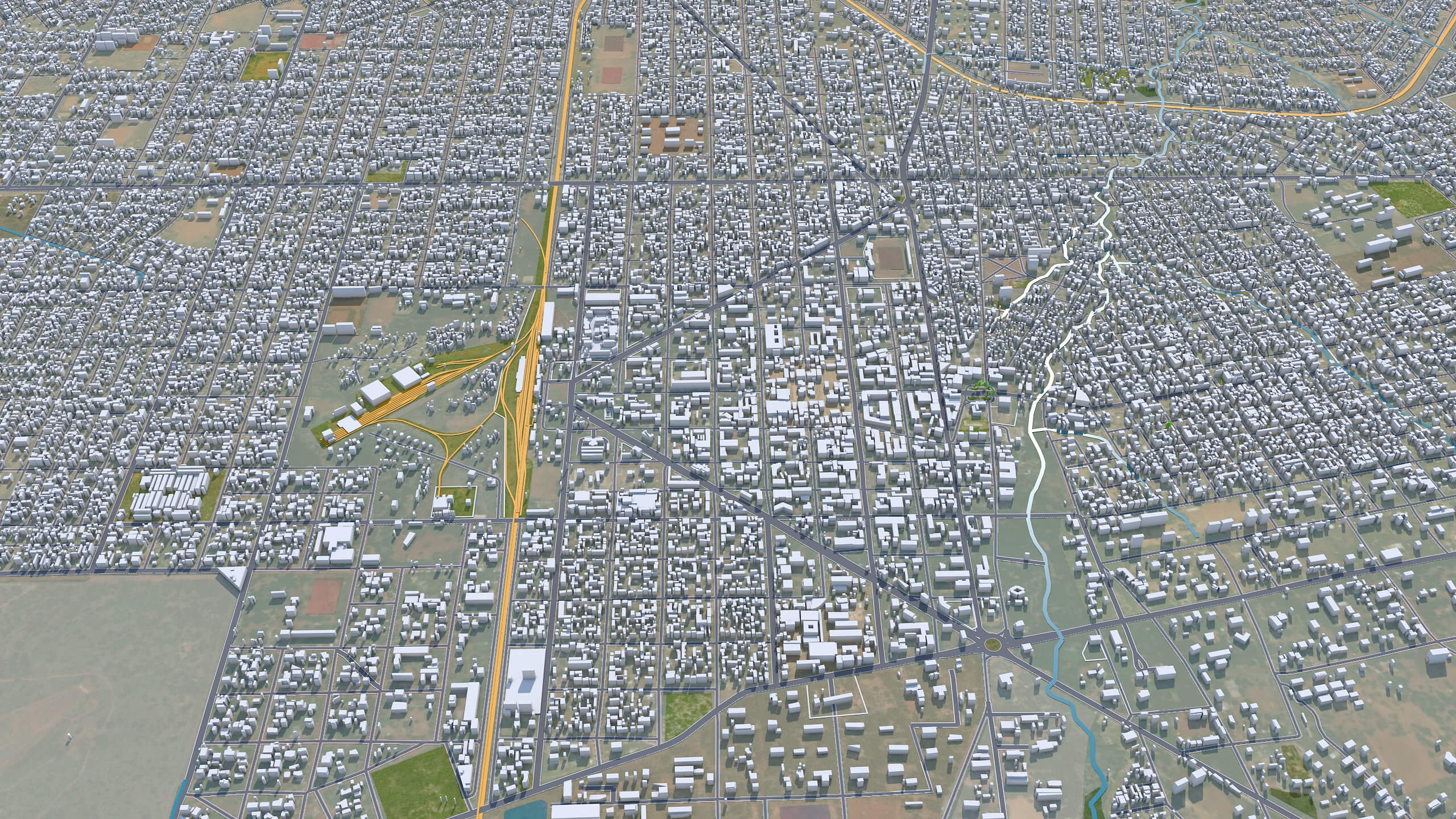 Bobo-Dioulasso City Burkina Faso 3D Model 30km by 3dstudio
