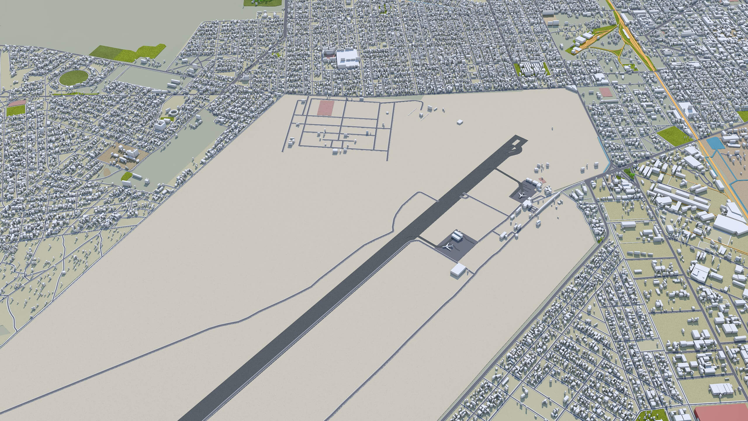 Bobo-Dioulasso City Burkina Faso 3D Model 30km by 3dstudio