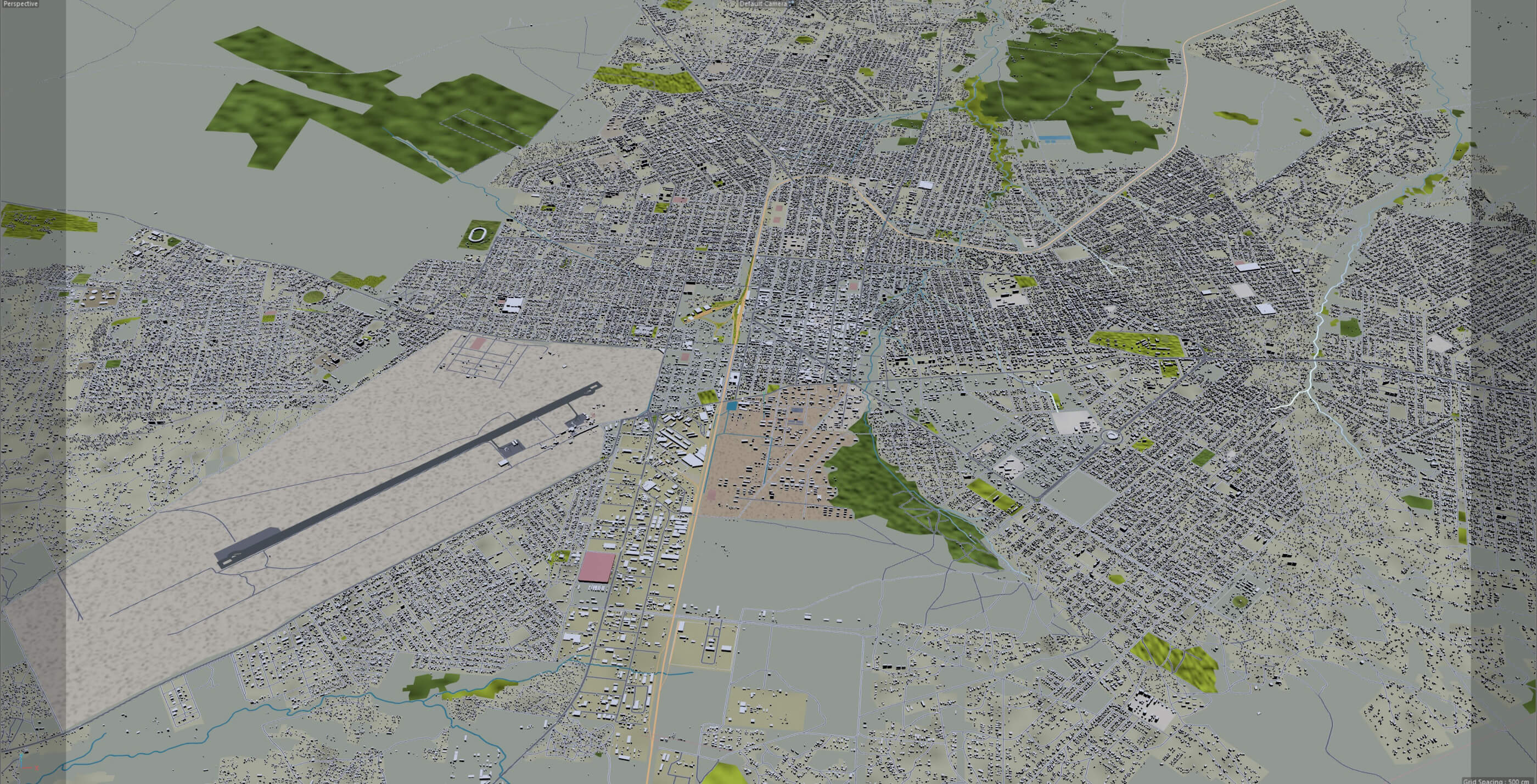 Bobo-Dioulasso City Burkina Faso 3D Model 30km by 3dstudio
