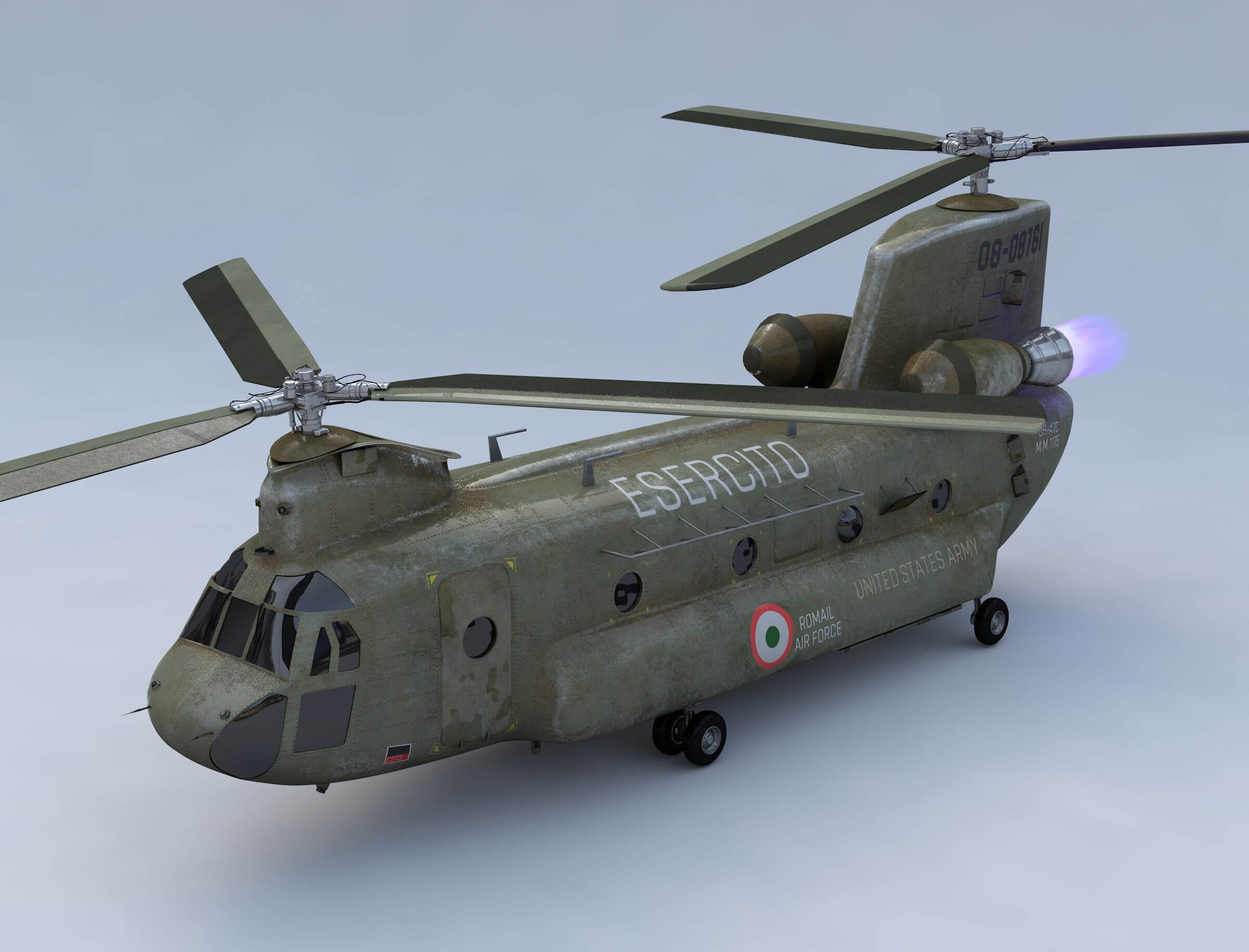 Boeing CH 47 Chinook - 3D Model by 3dstudio