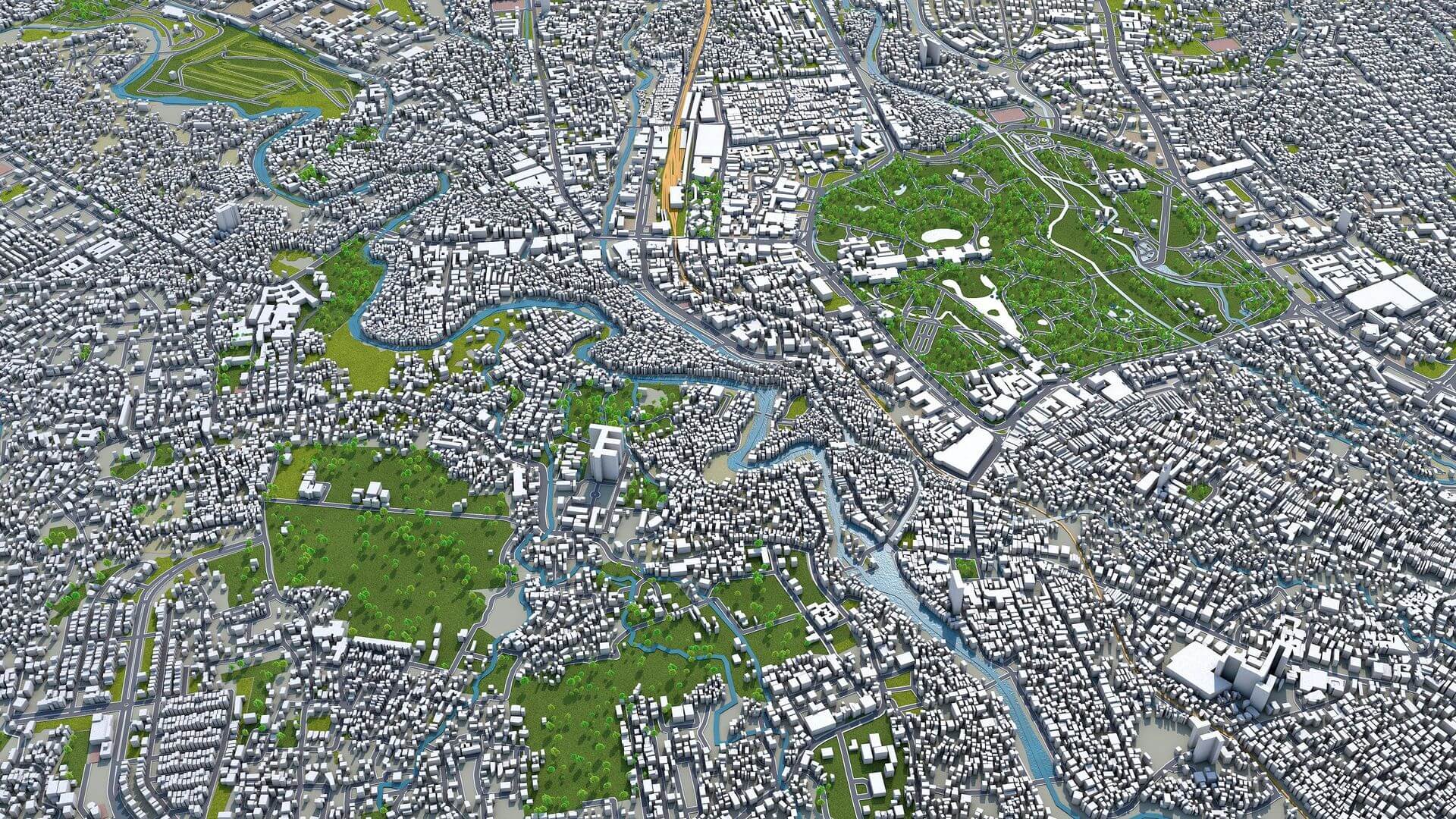 Bogor, Indonesia 20km - 3D Model by 3dstudio