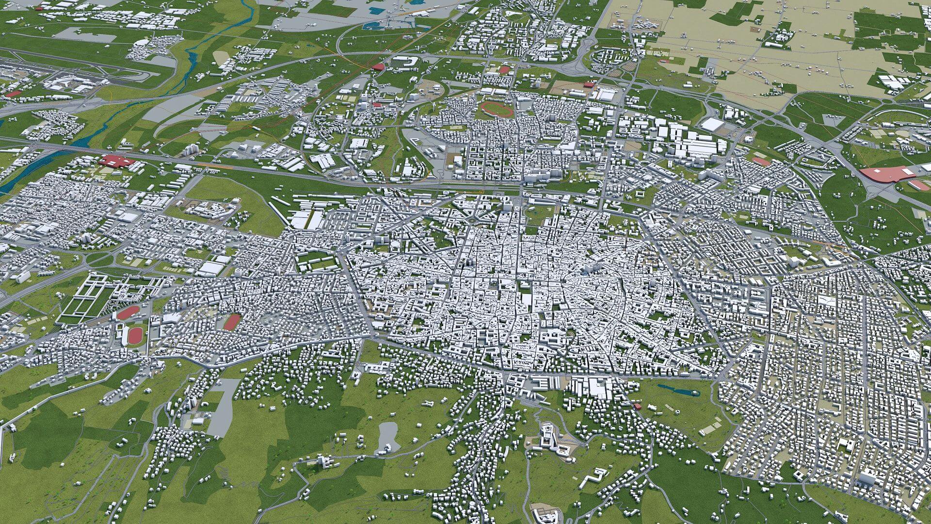 Bologna Italy 30km - 3D Model by 3dstudio
