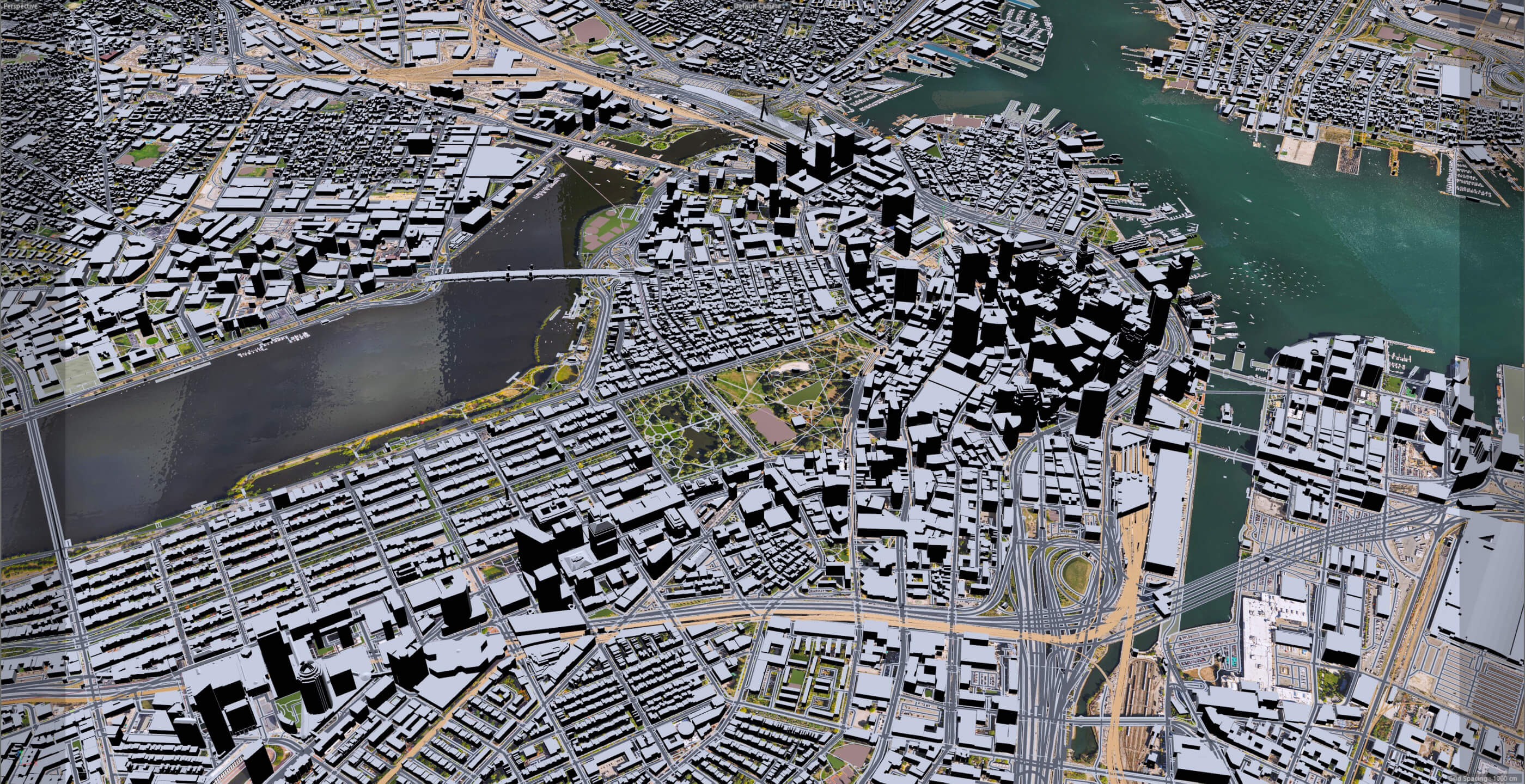 Boston, Massachusetts USA 50km - 3D Model by 3dstudio