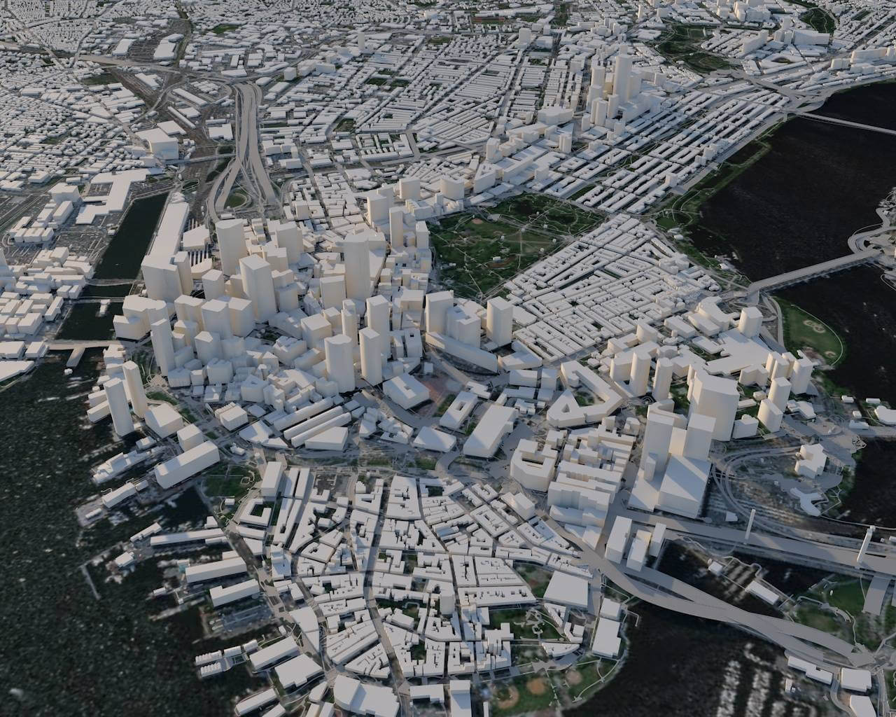 Boston Massachusetts - 3D Model by 3dstudio