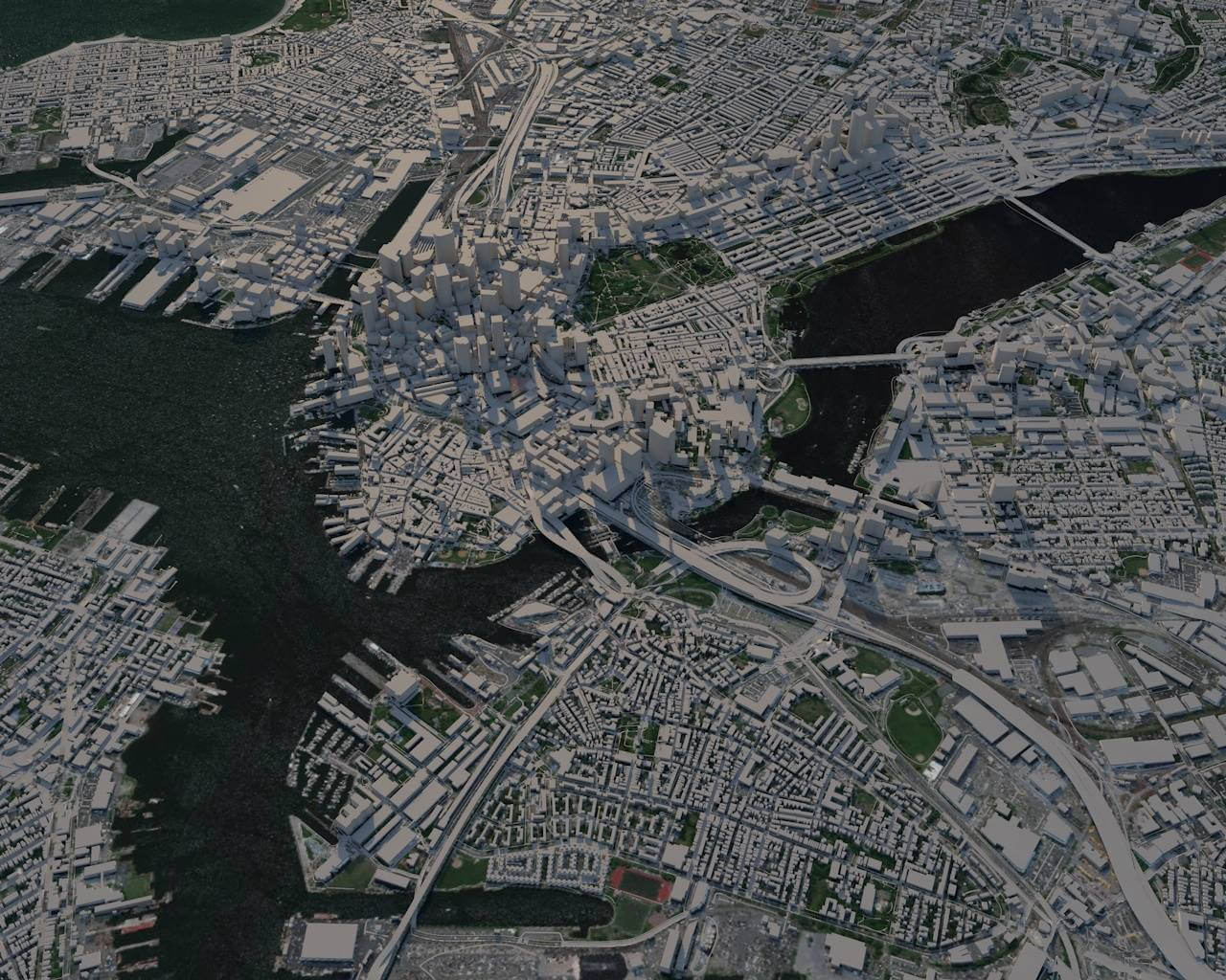 Boston Massachusetts - 3D Model by 3dstudio