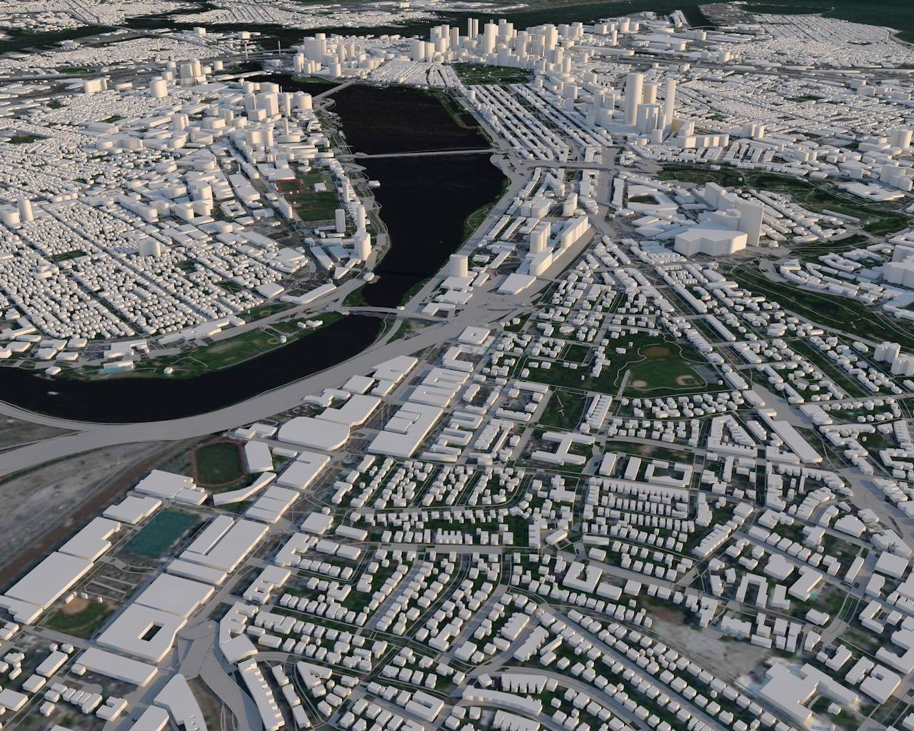 Boston Massachusetts - 3D Model by 3dstudio