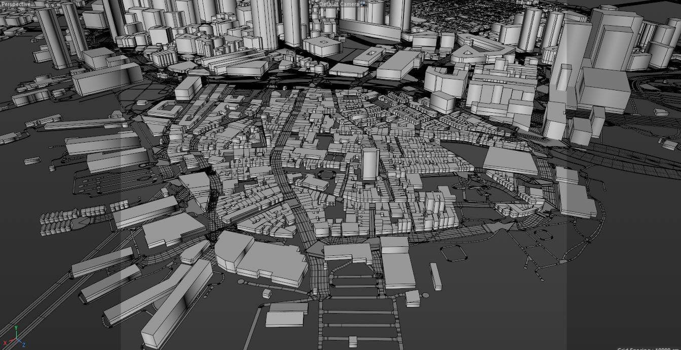 Boston Massachusetts - 3D Model by 3dstudio