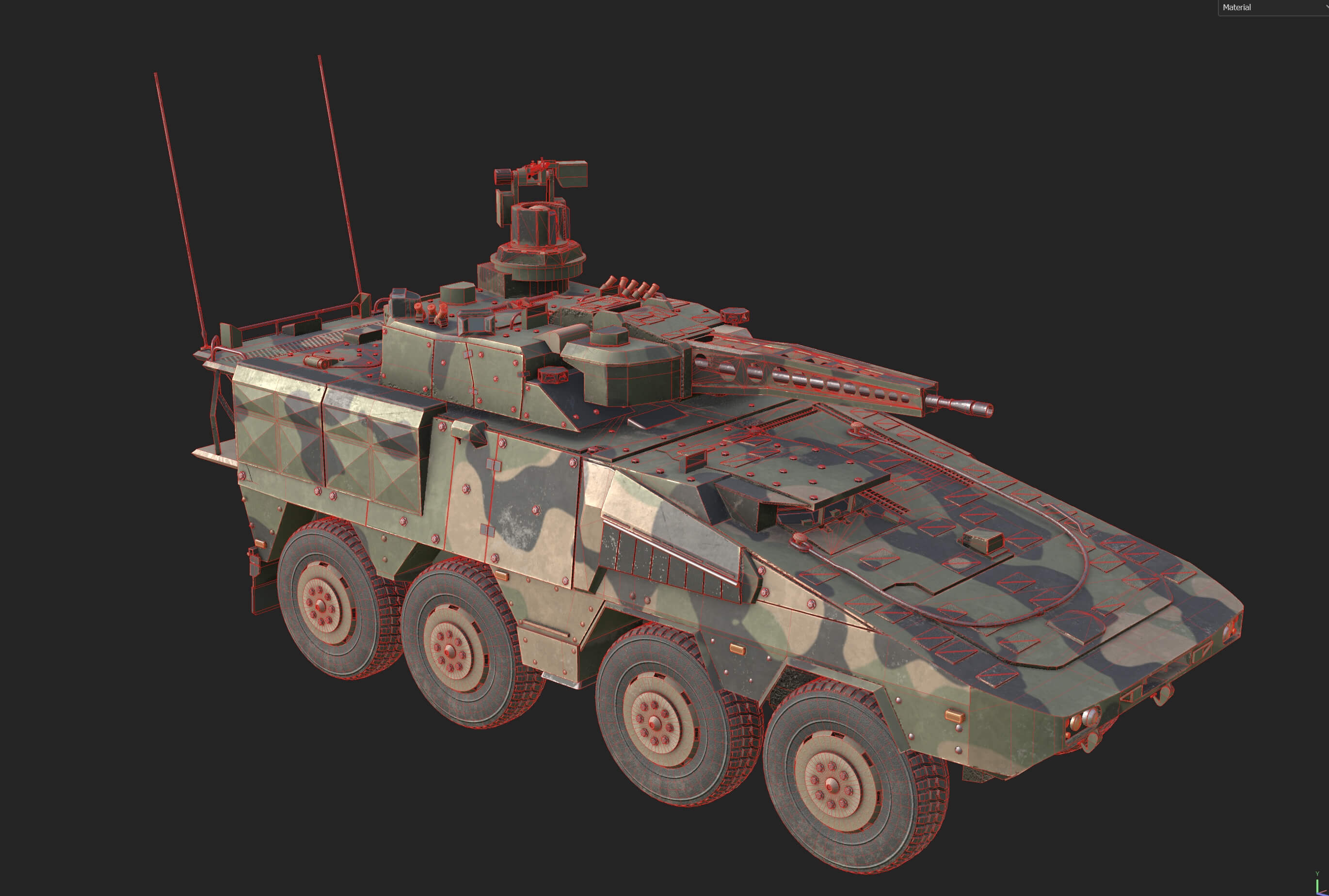 Boxer Crv Armored Fighting Vehicle 3D Model by 3dstudio