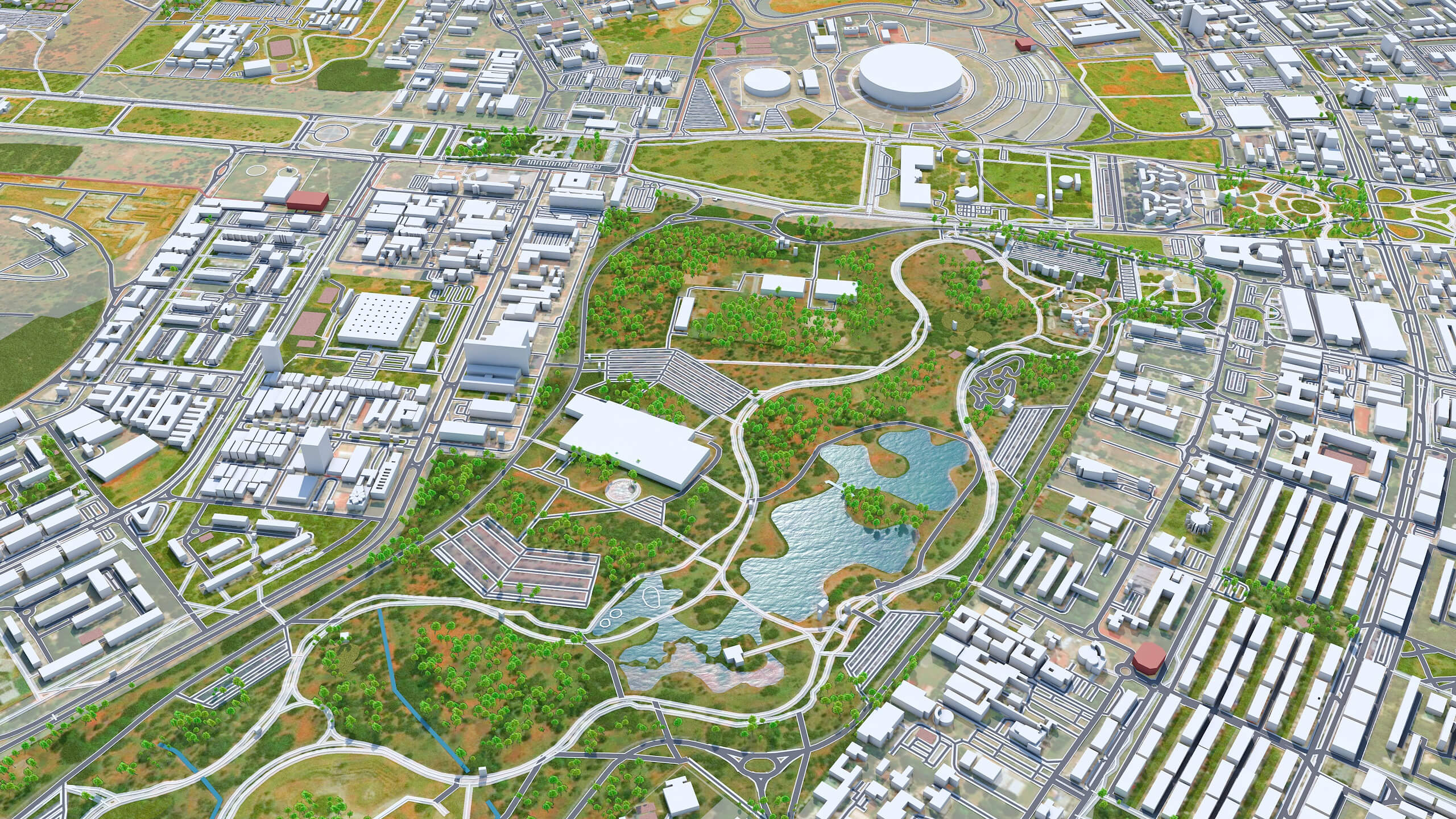 Brasilia Downtown City Brazil 25km - 3D Model by 3dstudio